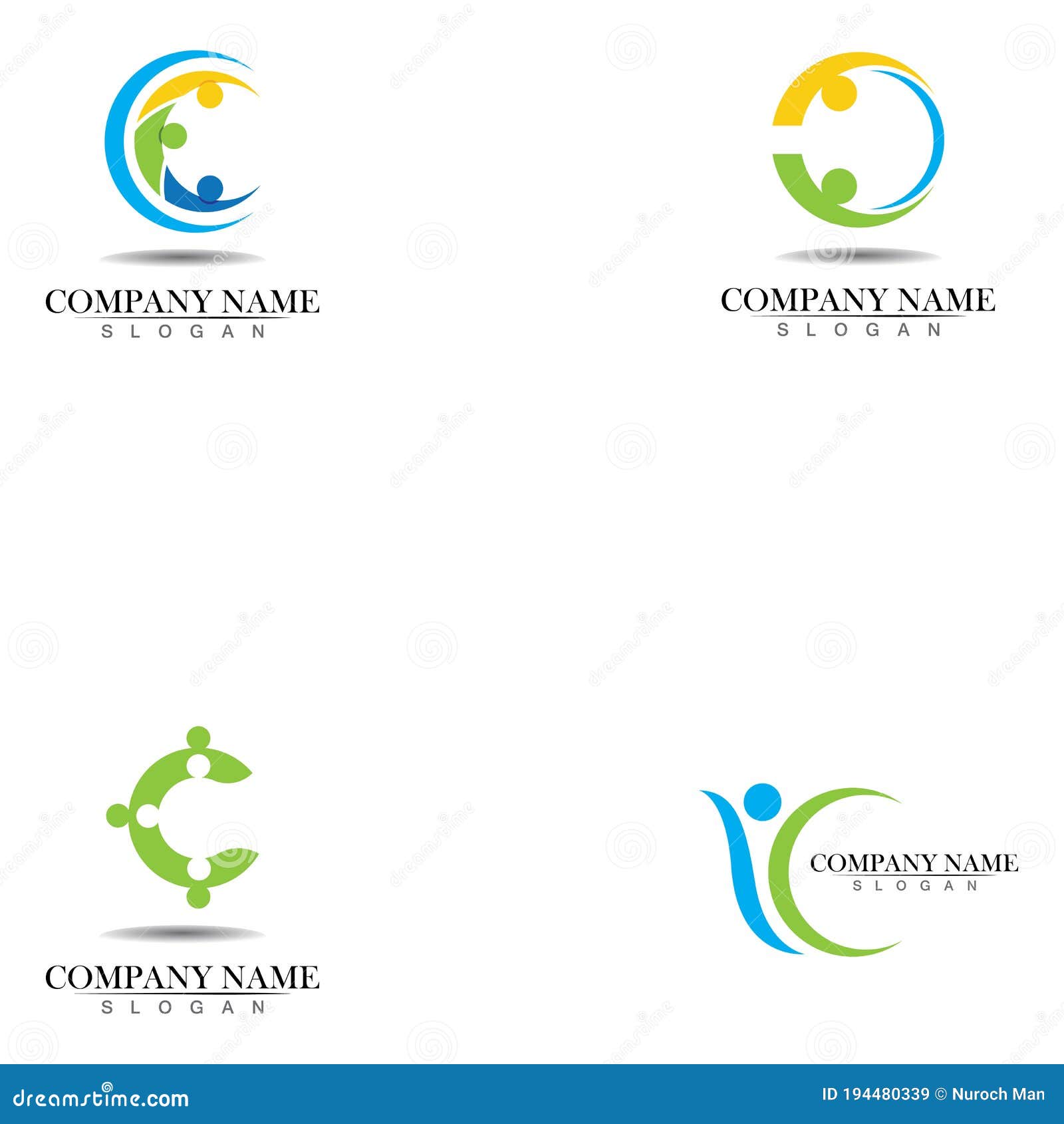 C People Logo Design Vector. Stock Vector - Illustration of medicine ...