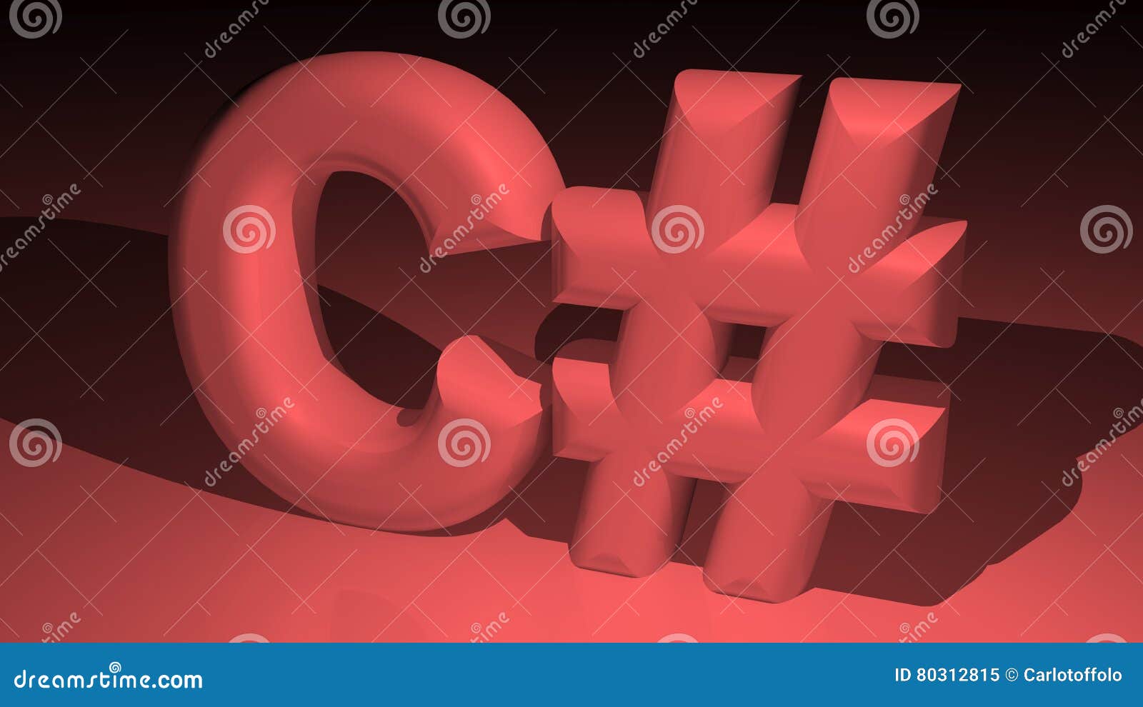 C in red stock illustration. Illustration of object, code - 80312815