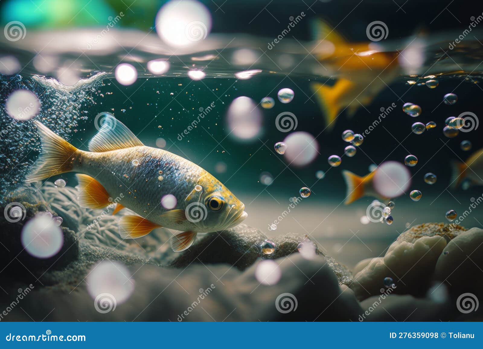 C River with Floating Fish and Shimmering Particles in Unreal Engine 5 ...
