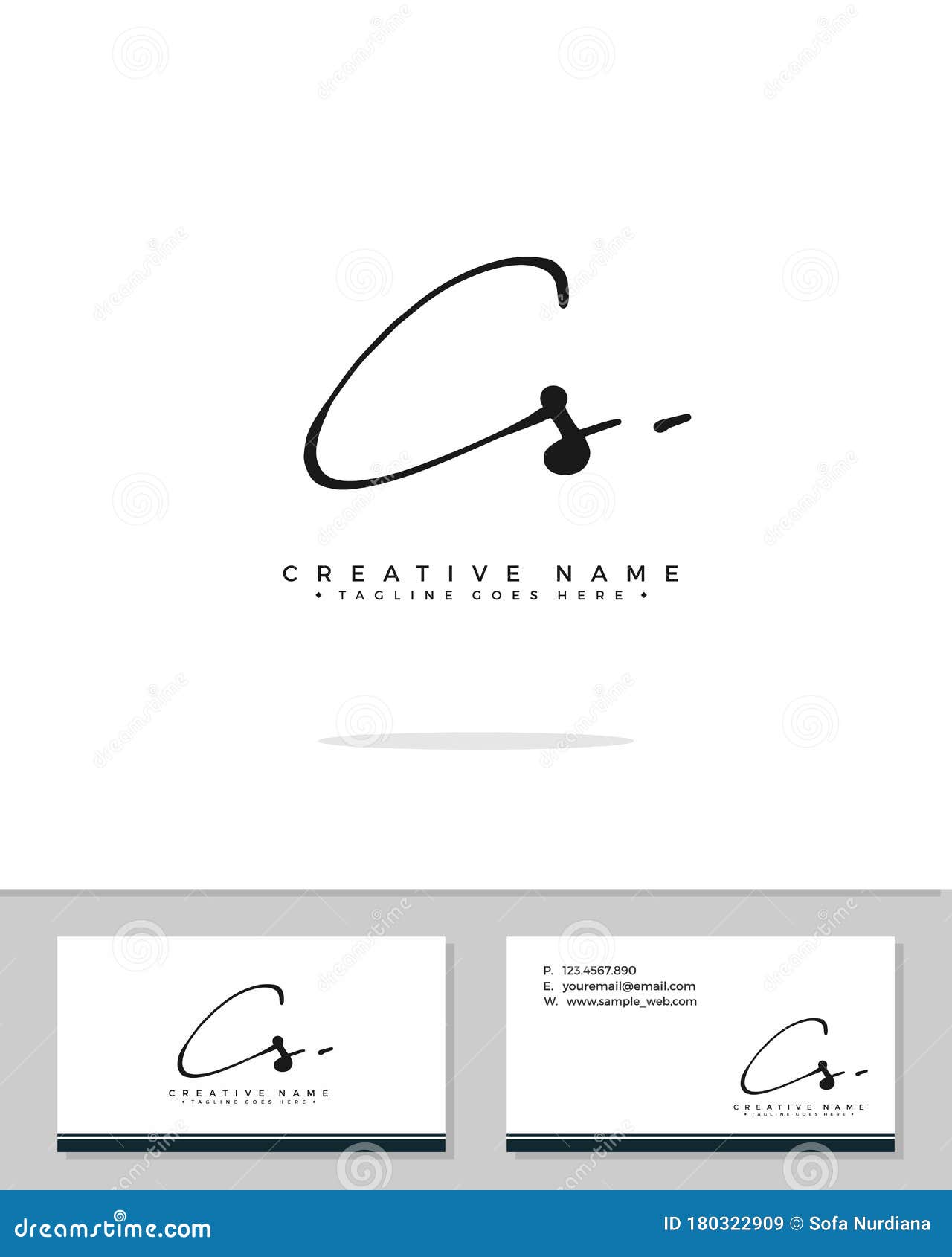 C S CS Initial Logo Signature Vector. Handwriting Concept Logo Stock ...