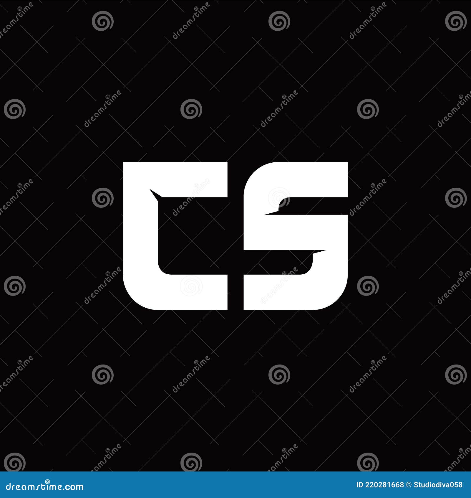 C S Letter Monogram Style Initial Logo Template Stock Photo - Image of ...