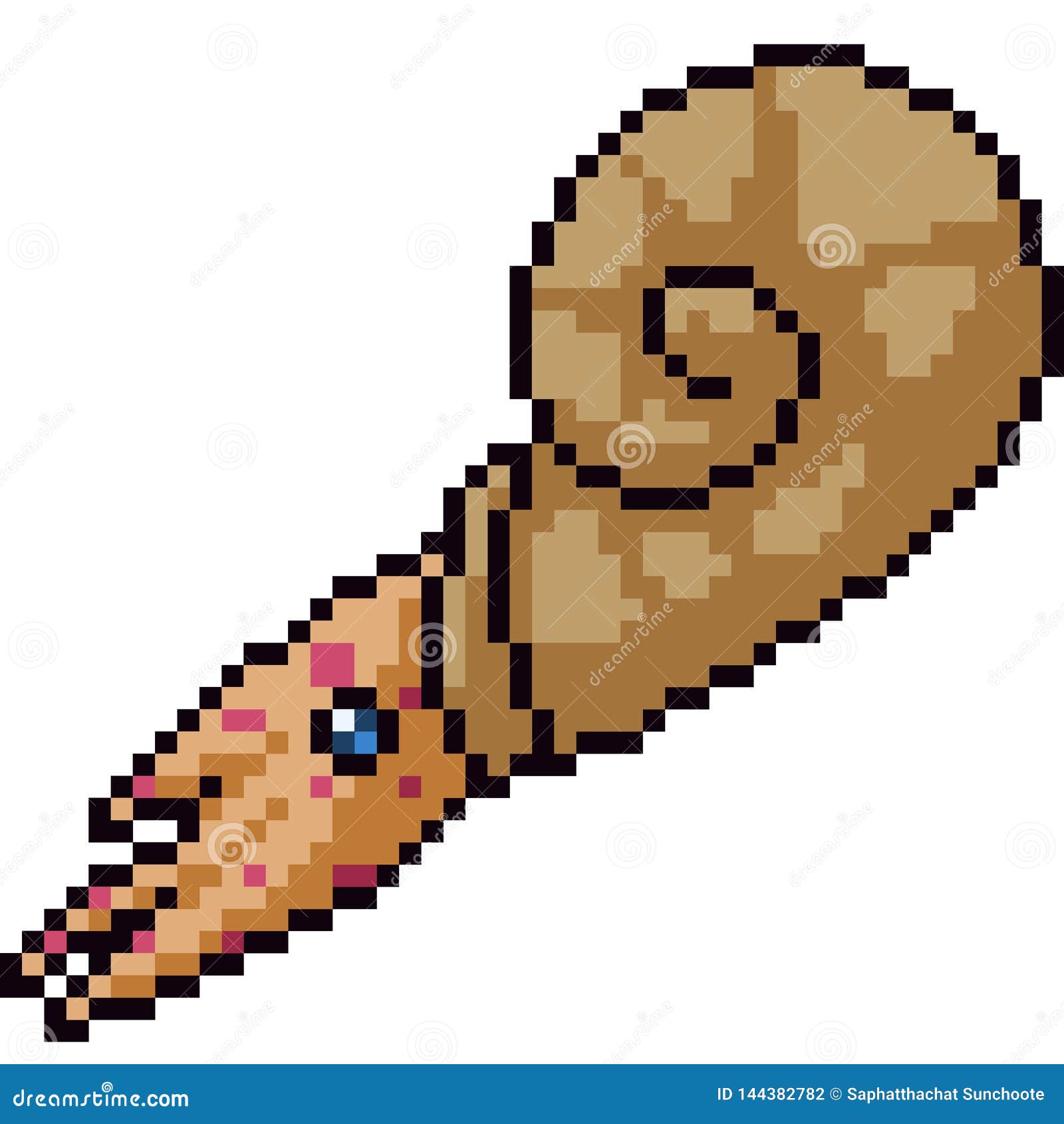 C?scara Del Pulpo Del Arte Del Pixel Del Vector Ilustración del Vector ...