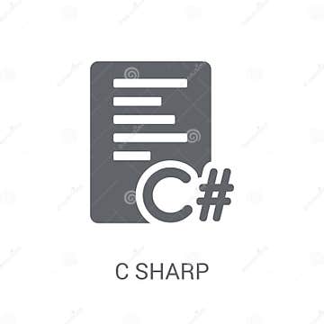 C Sharp Icon. Trendy C Sharp Logo Concept on White Background Fr Stock ...
