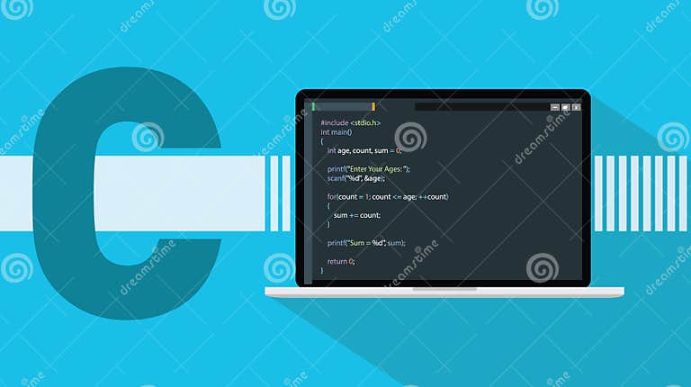C Sharp Programming Language With Laptop And Code Script On Screen