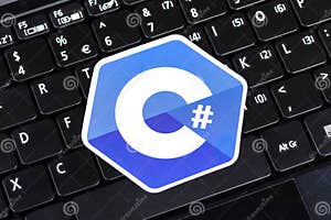 C C Sharp Programming Language Symbol Logo Sticker Laying On A