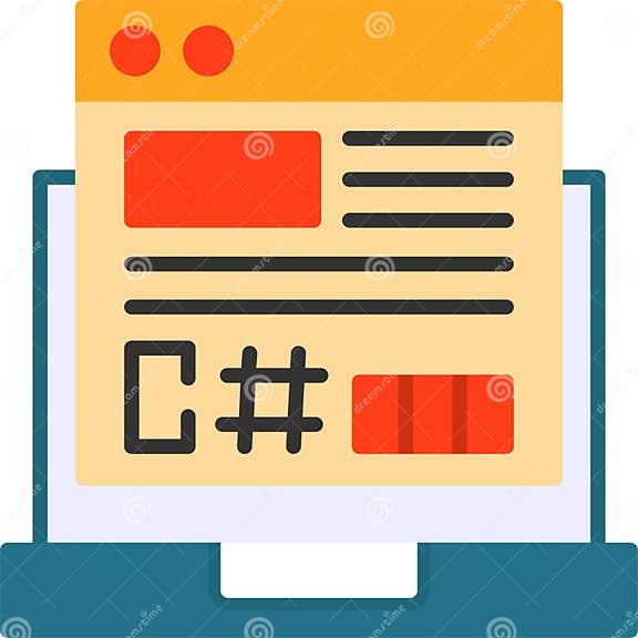 C Sharp Vector Icon Design stock illustration. Illustration of software ...