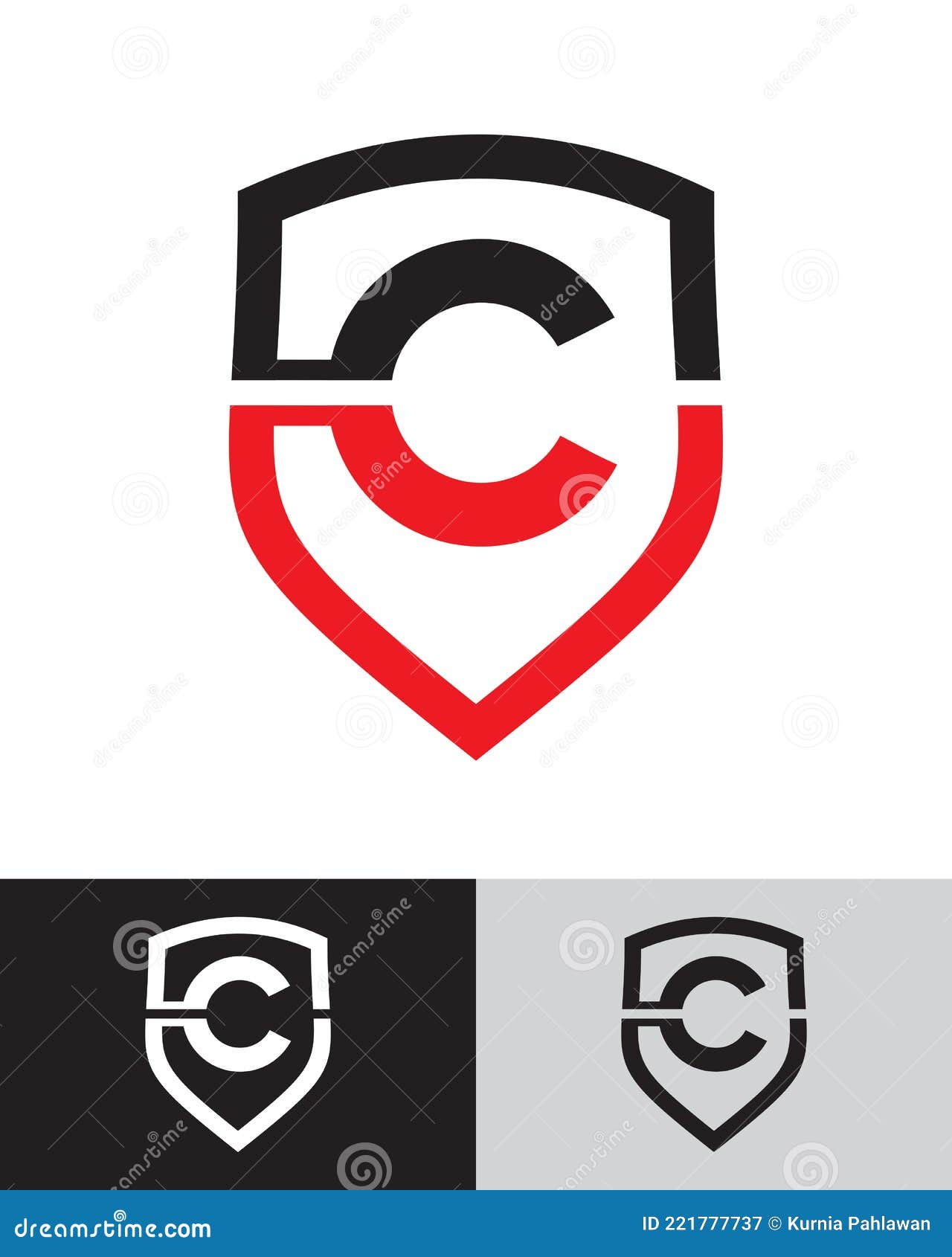 C Shield Logo , Security Logo Vector Stock Illustration - Illustration ...