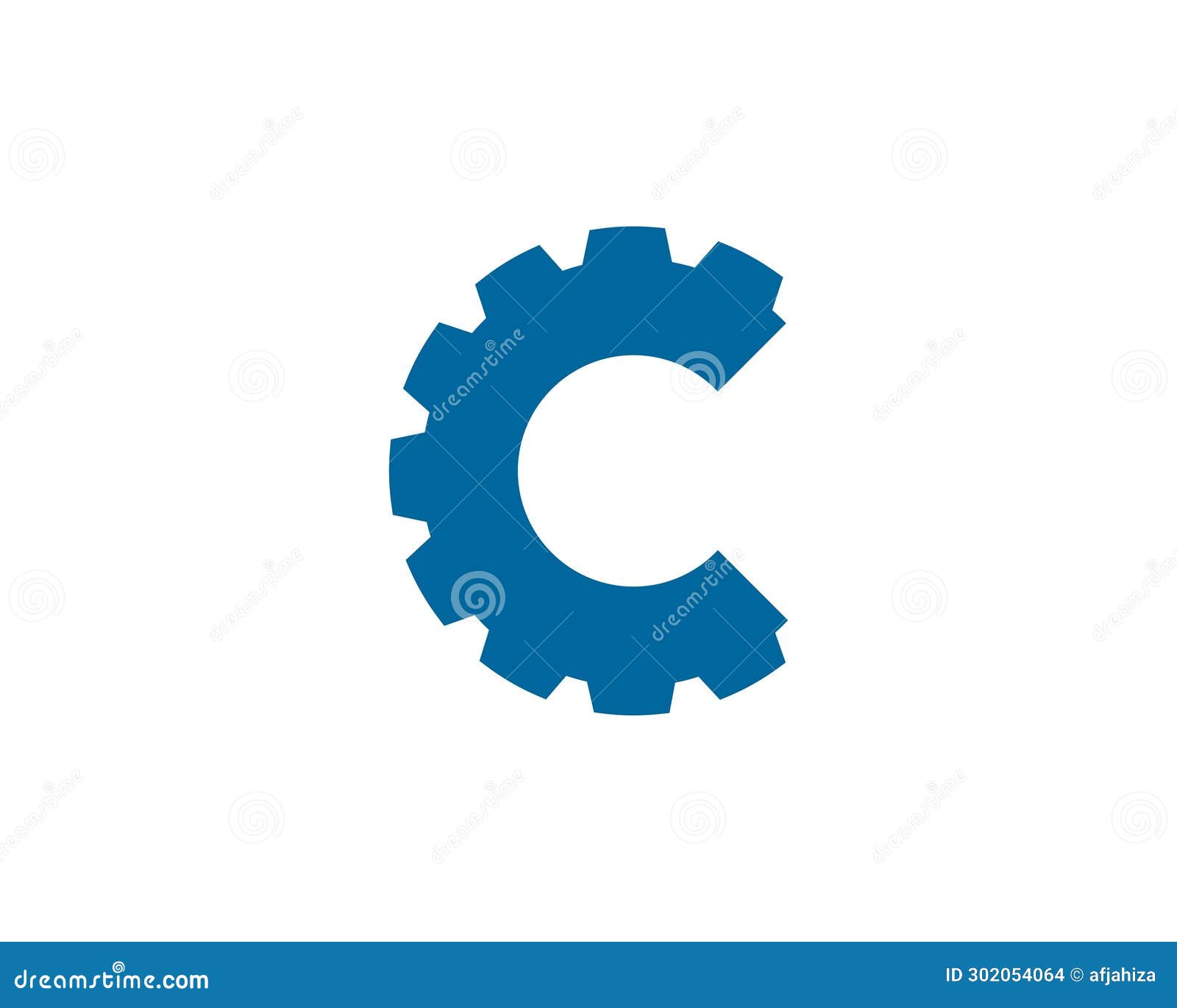 C Simple Gear Logo Template Stock Vector - Illustration of business ...