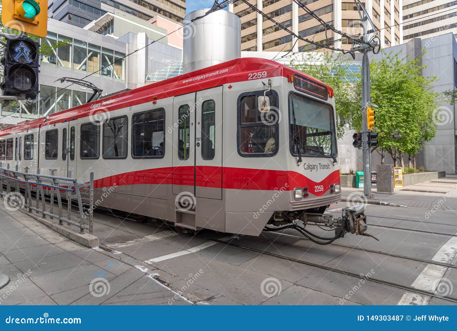 C-Train in Downtown Calgary, Alberta Editorial Photography - Image of ...