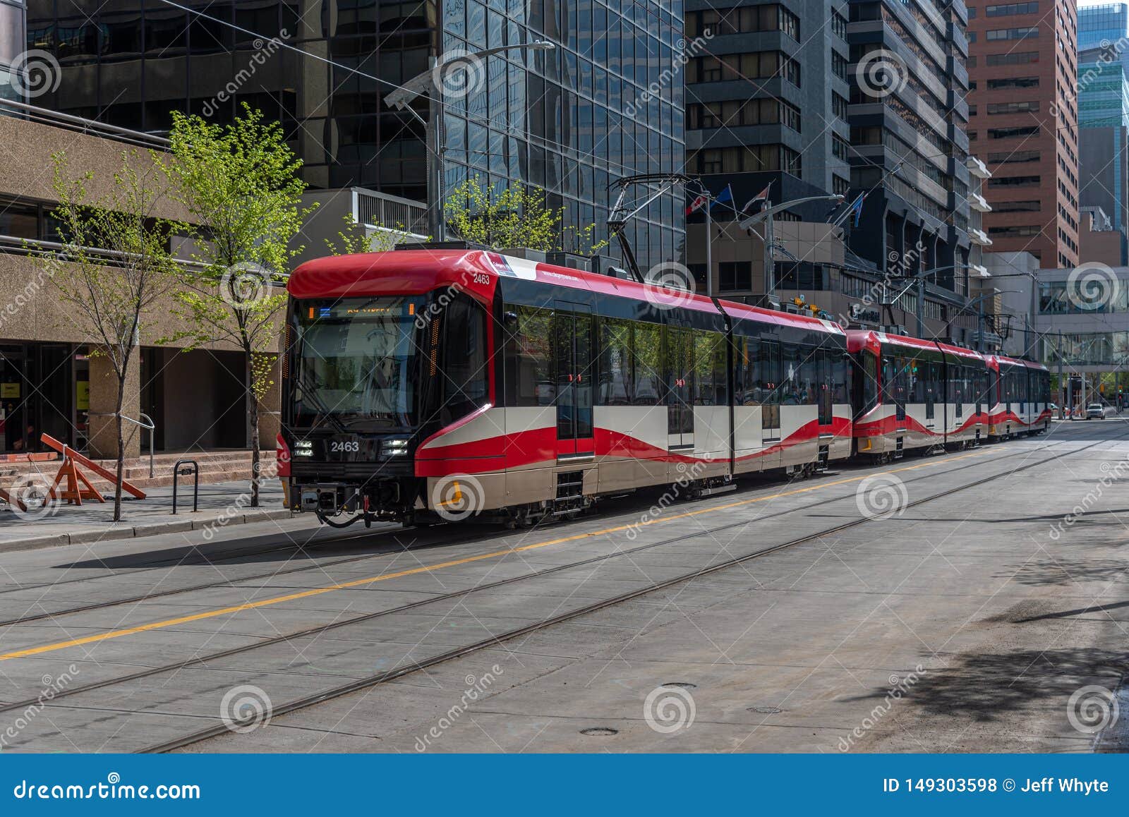 C-Train in Downtown Calgary, Alberta Editorial Stock Photo - Image of ...