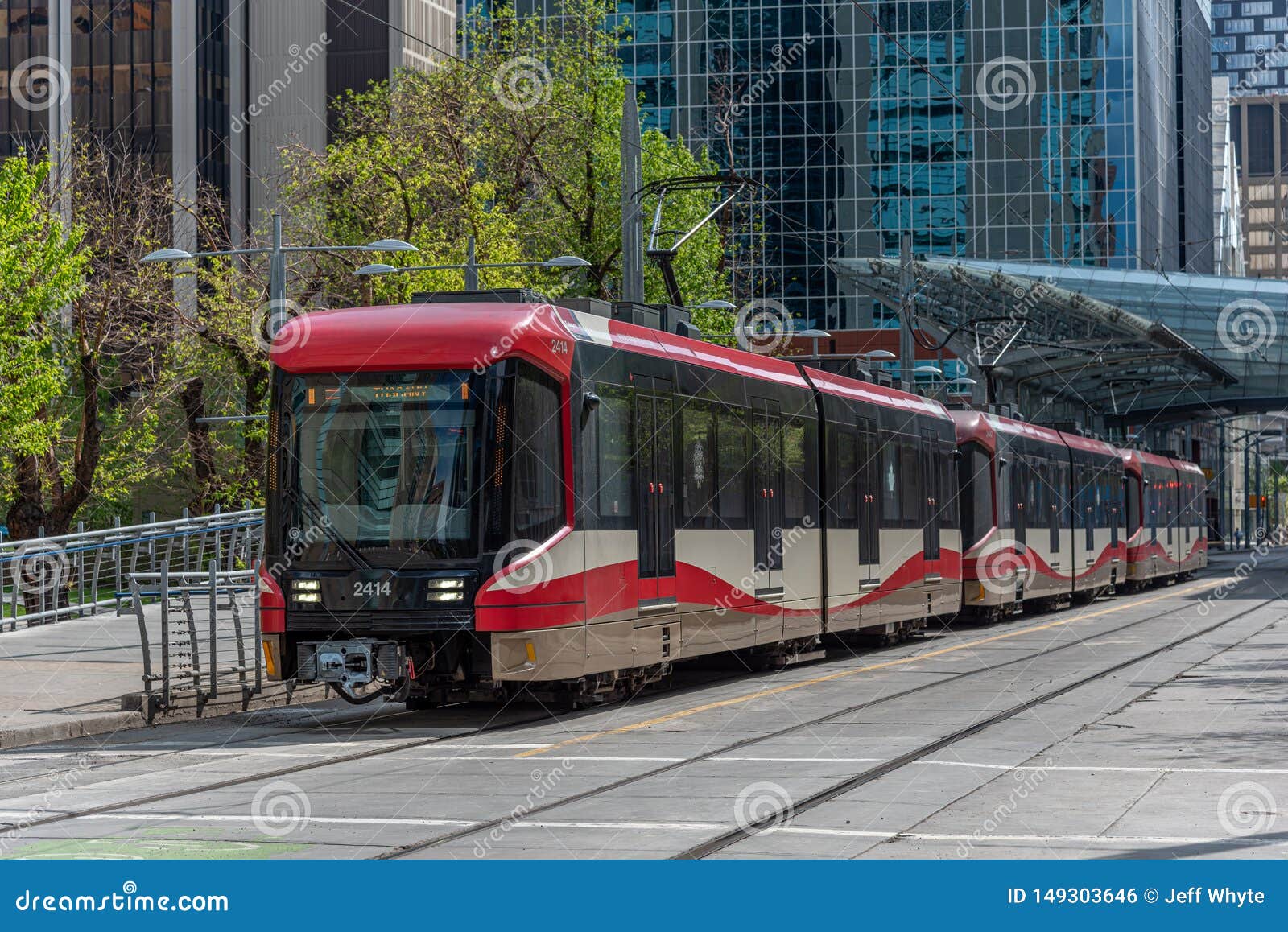 C-Train in Downtown Calgary, Alberta Editorial Photo - Image of canada ...