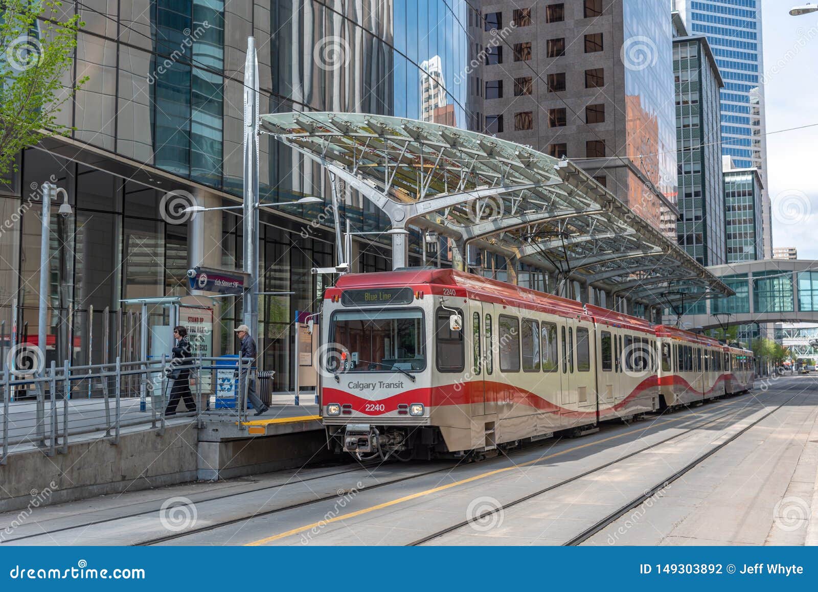 C-Train in Downtown Calgary, Alberta Editorial Photography - Image of ...