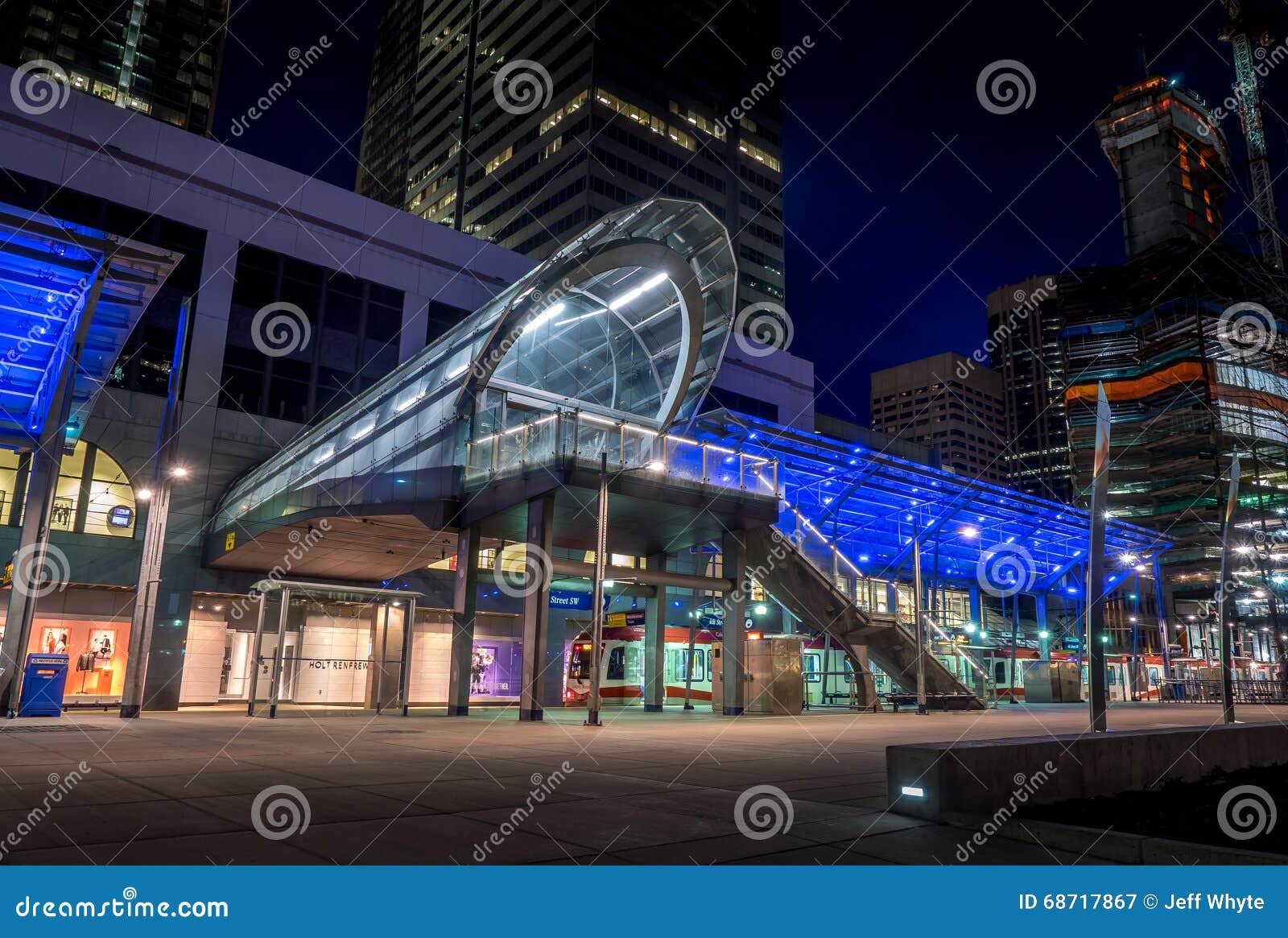C-Train Transit Station, Calgary Editorial Photography - Image of ...