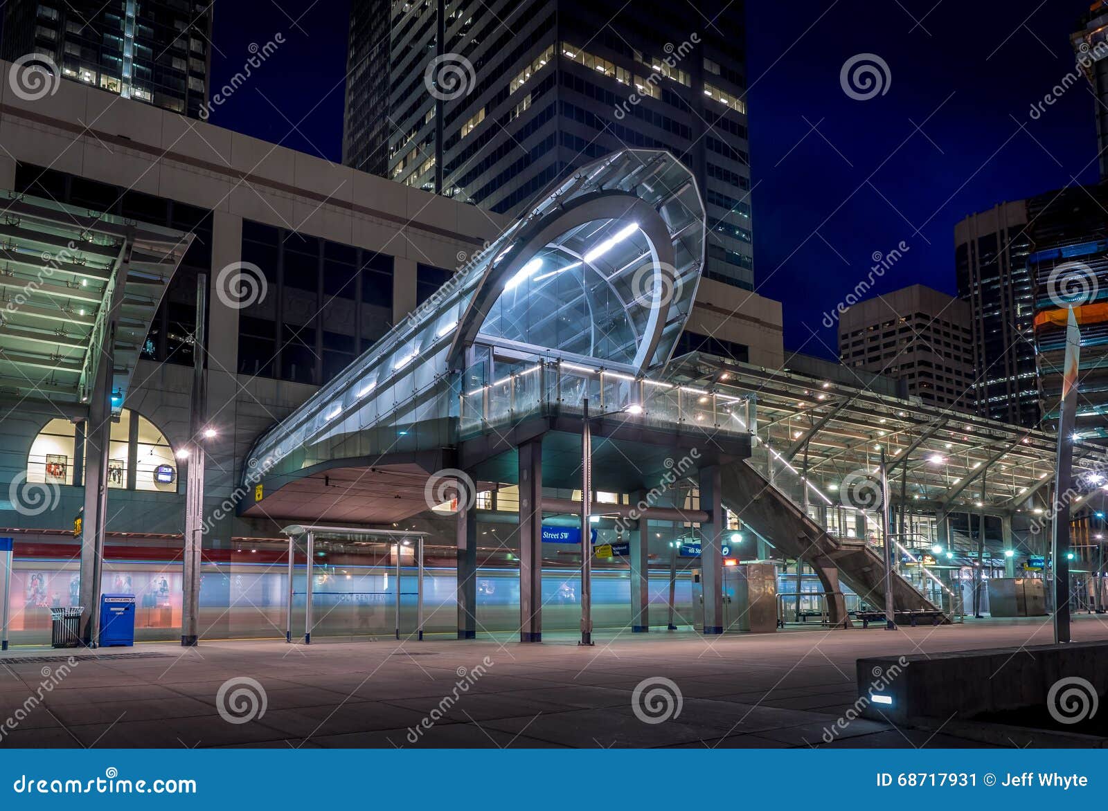 C-Train Transit Station, Calgary Editorial Photo - Image of rail, march ...