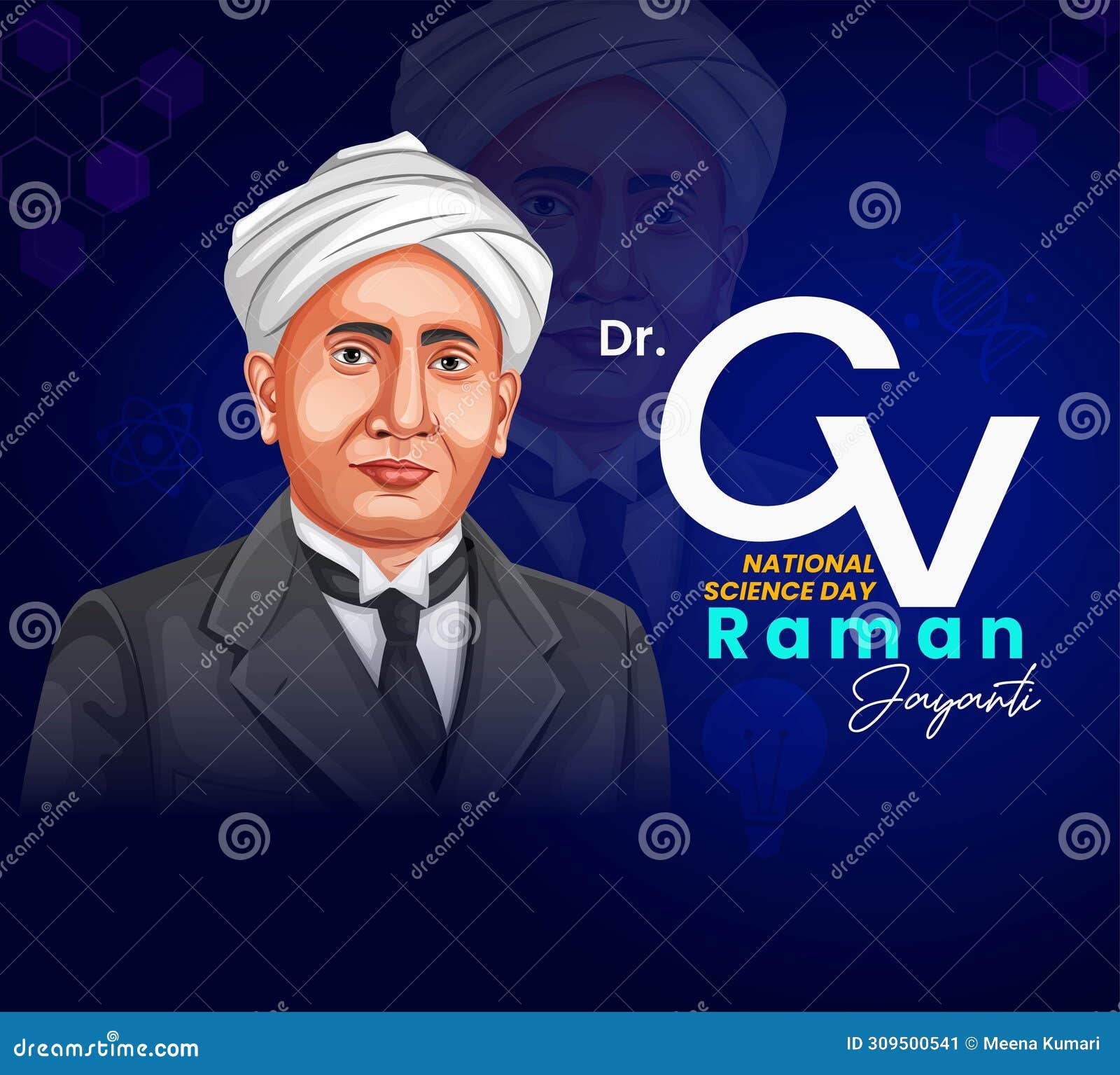 Vector of Indian Physicist C. V. Raman. Indian National Science Day ...