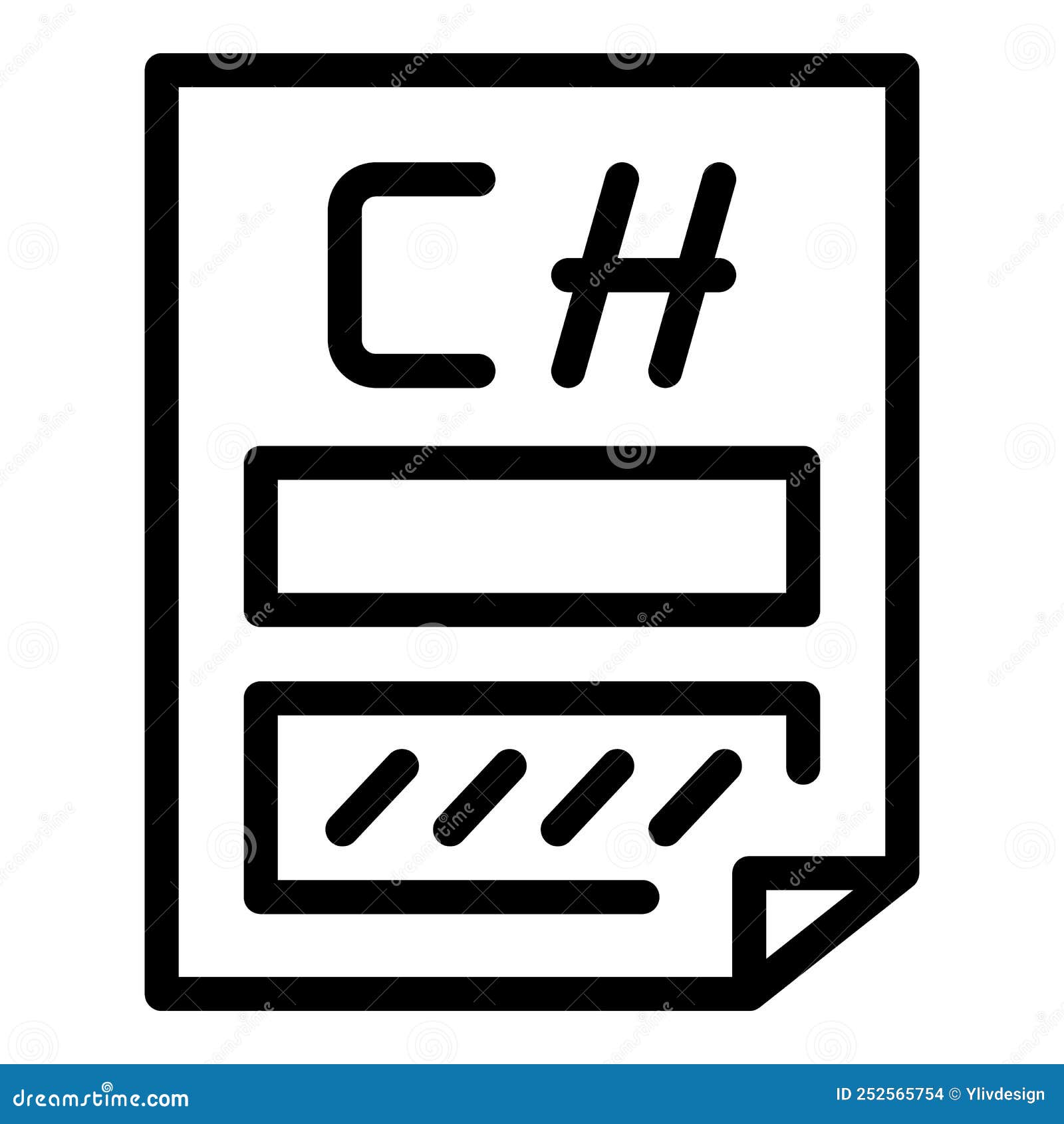 C Vector De Esquema De Icono De Software. Proceso De Equipo Ilustración ...