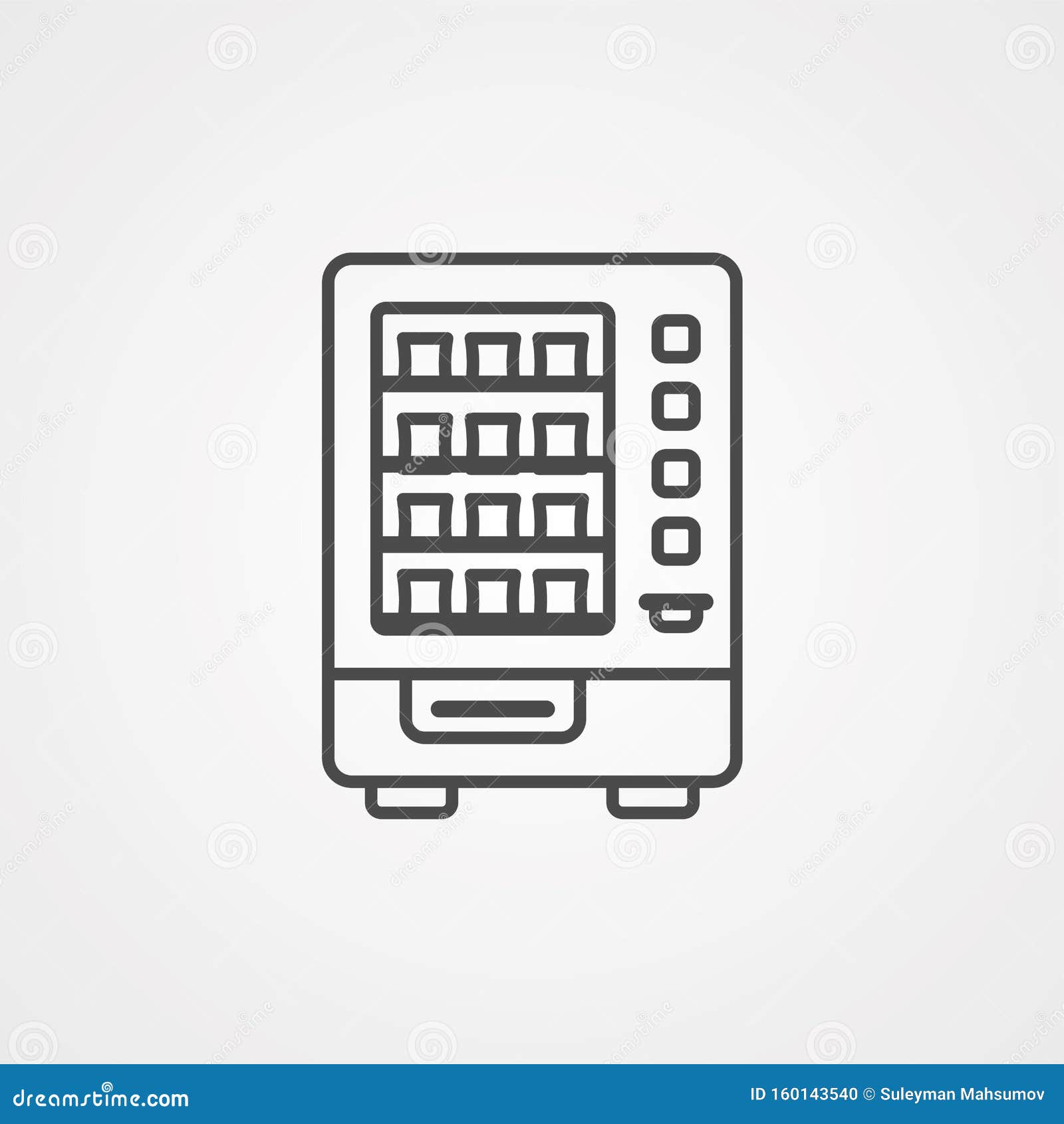 Vending Machine Vector Icon Sign Symbol Stock Illustration ...