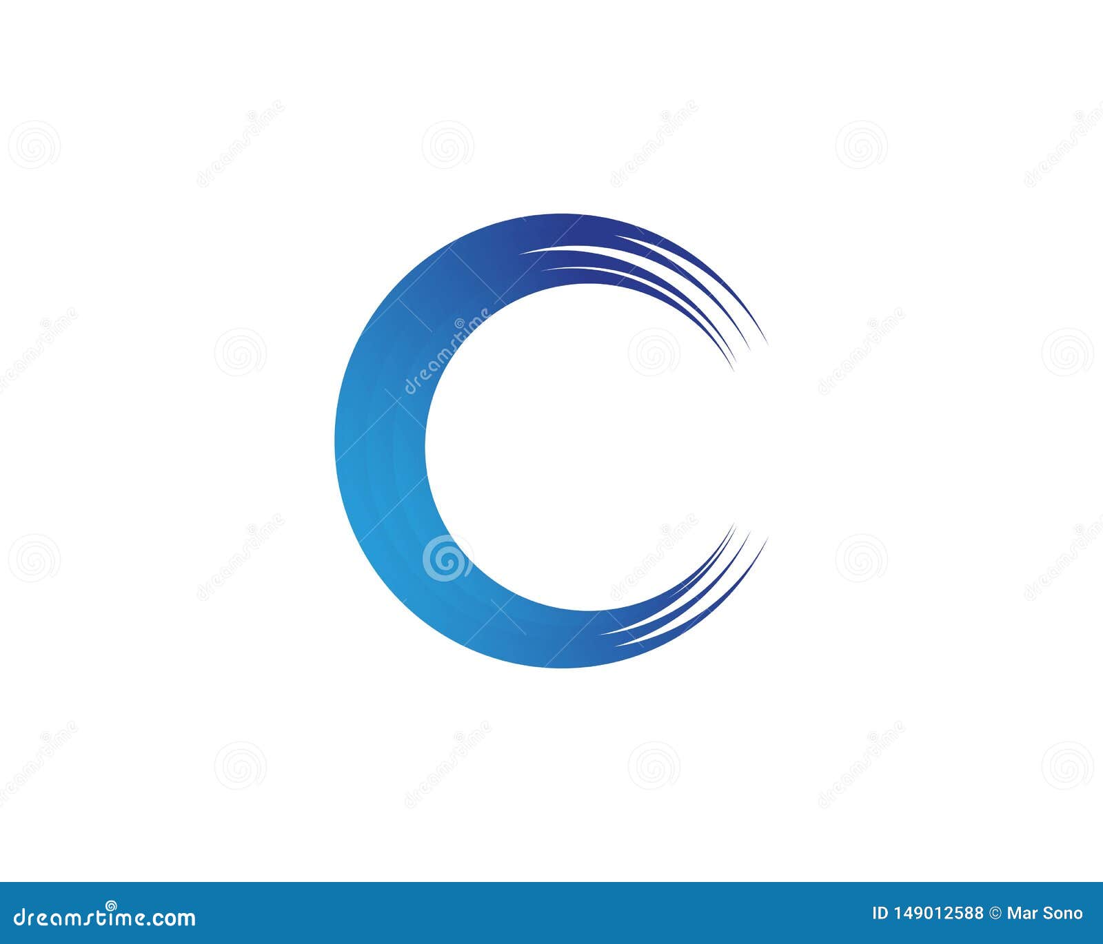 C Wave Logo Vector Illustration Design Stock Vector - Illustration of ...