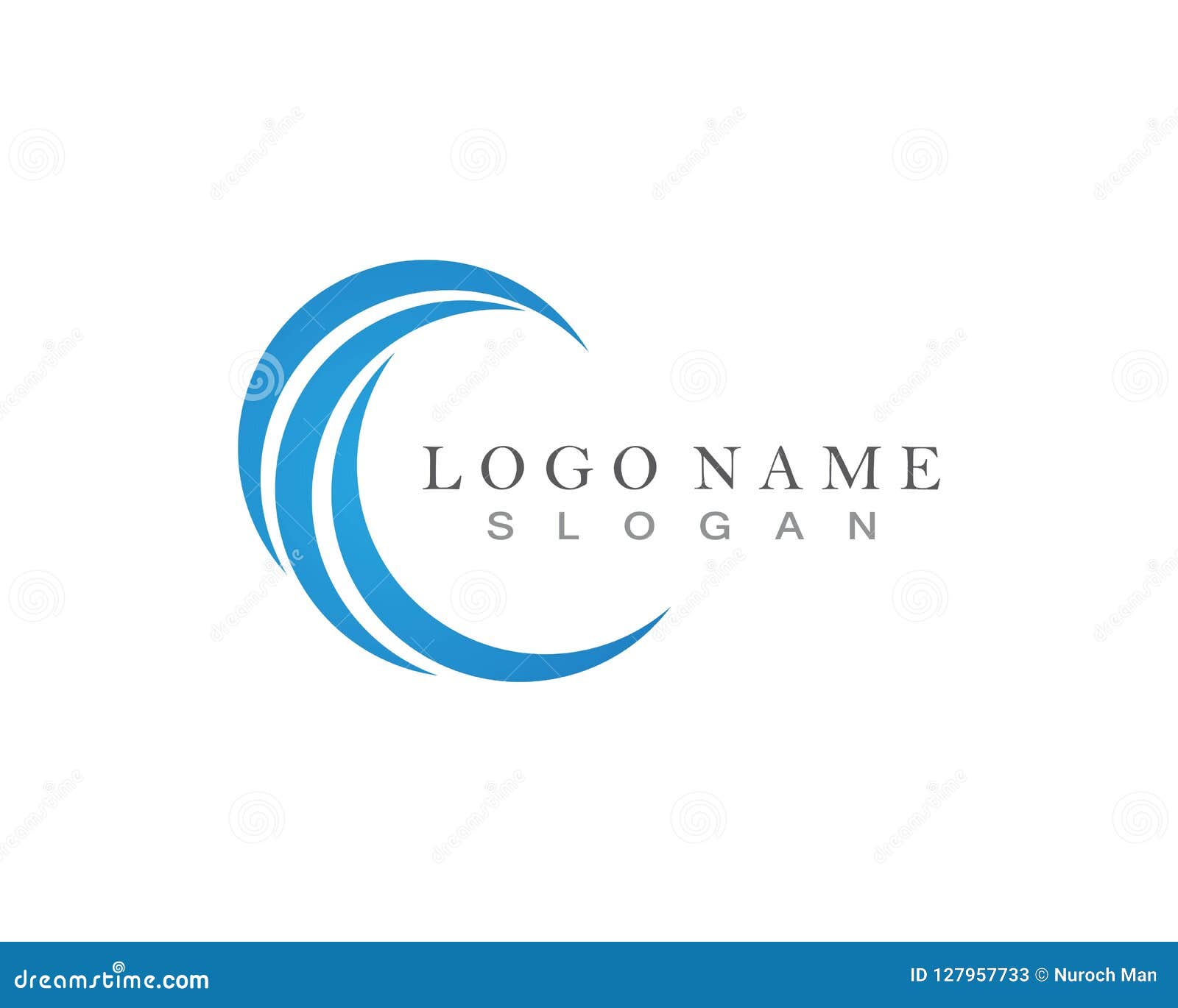 C Wave Logo Vector Template Stock Illustration - Illustration of ...