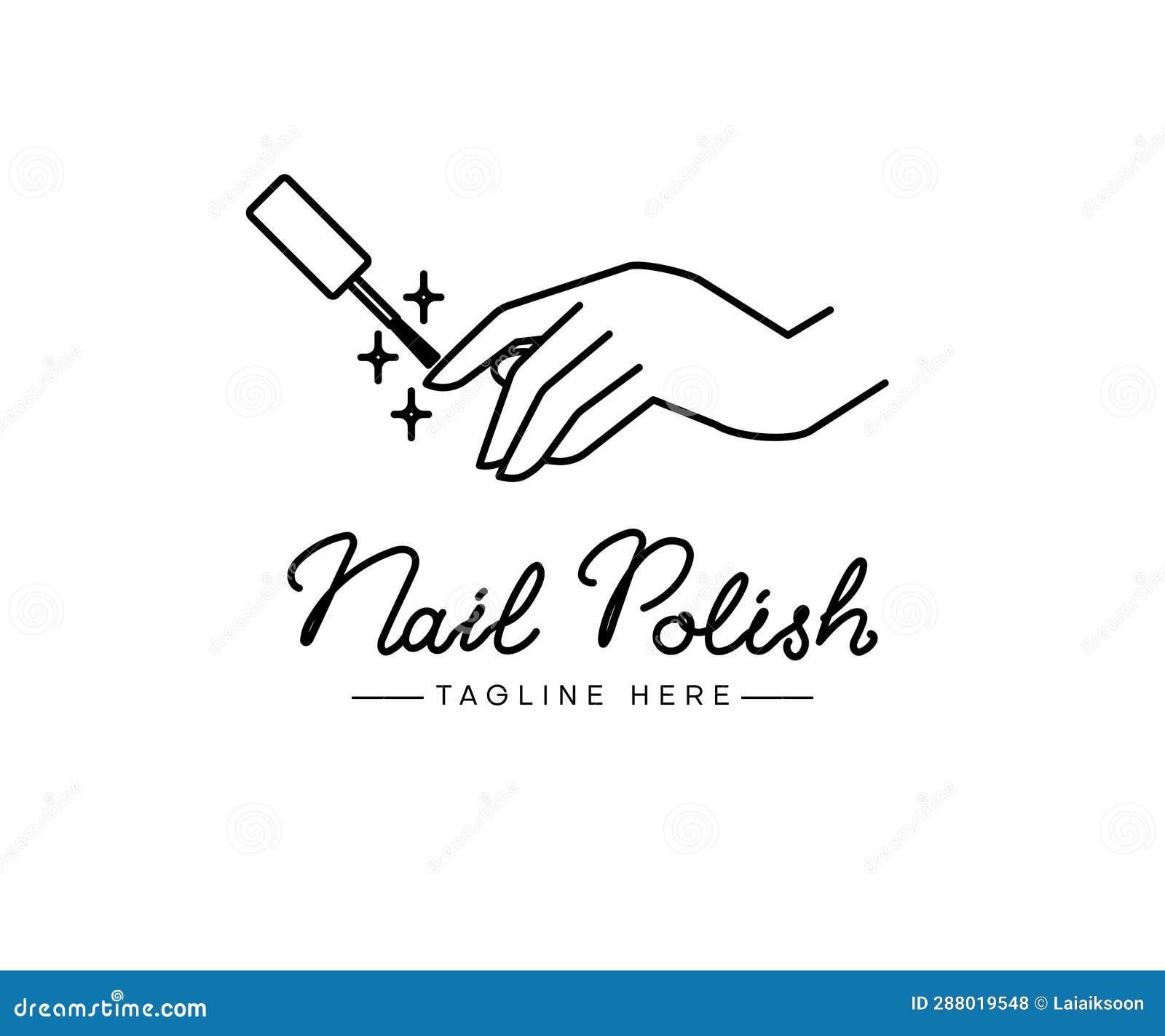 Female Manicured Hand. Lady Painting, Polishing Nails. Nail Polish Icon ...