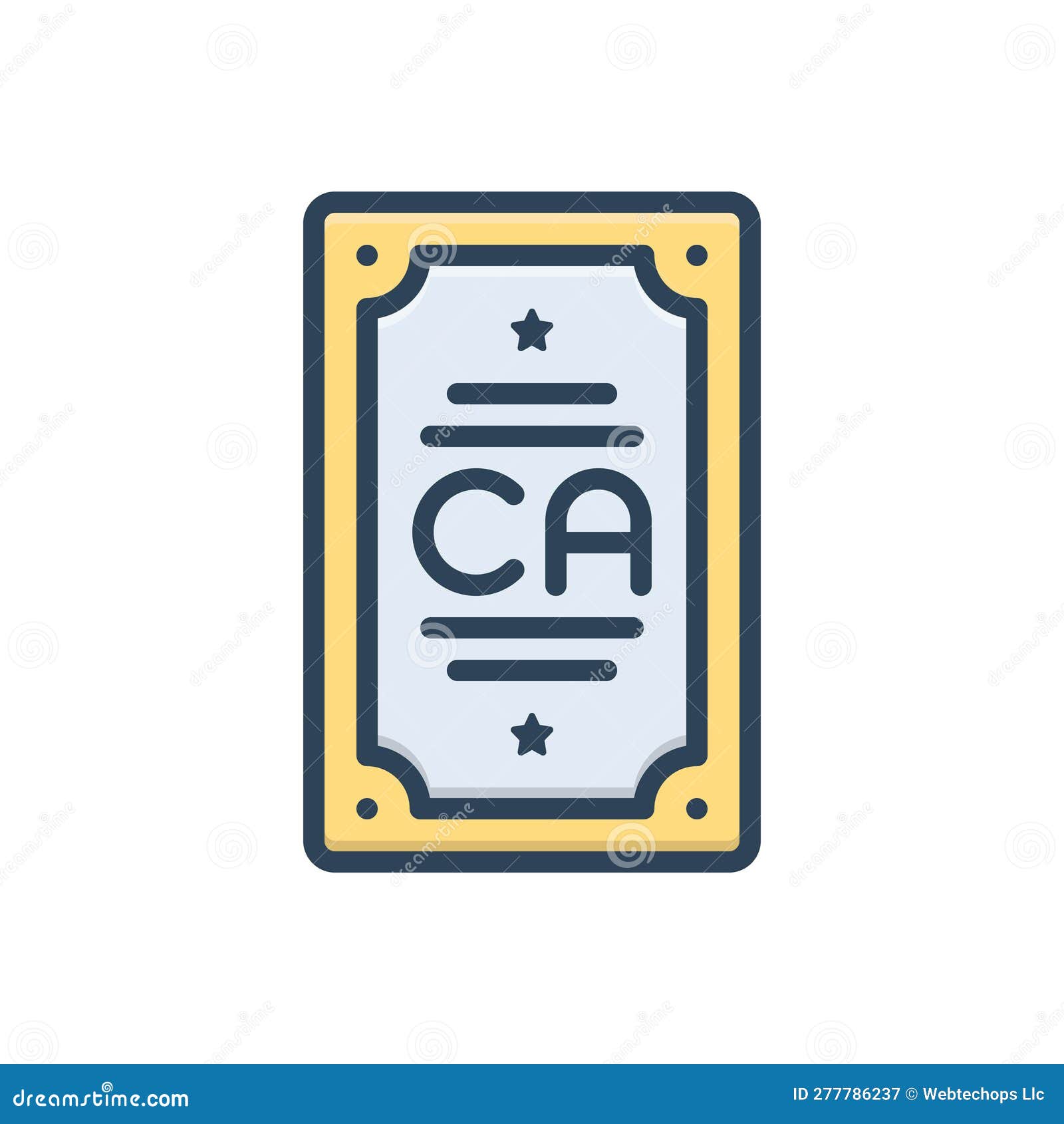 Color Illustration Icon for Ca, Card and Accountain Stock Illustration ...