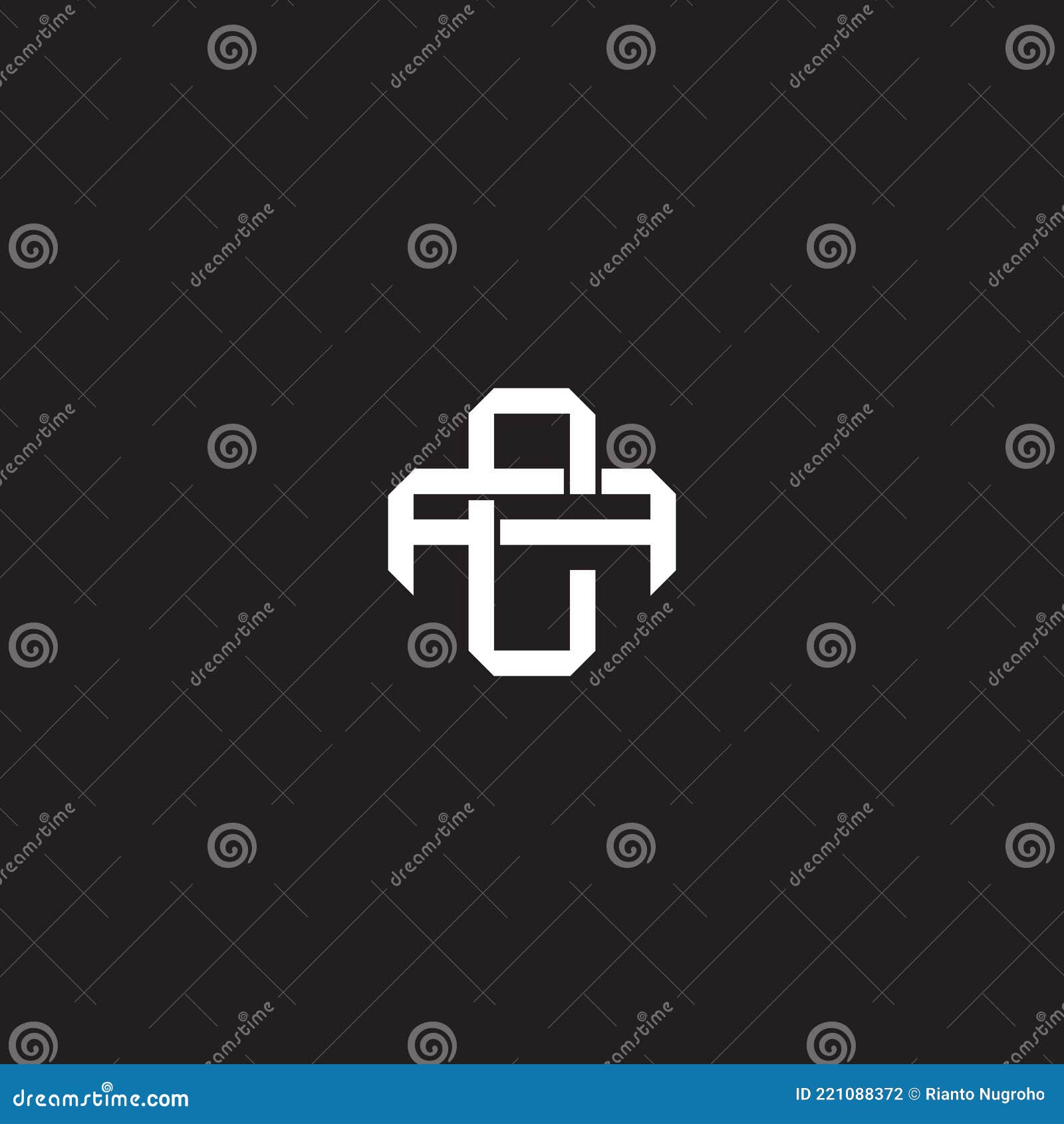 CA Initial Letter Overlapping Interlock Logo Monogram Line Art Style ...