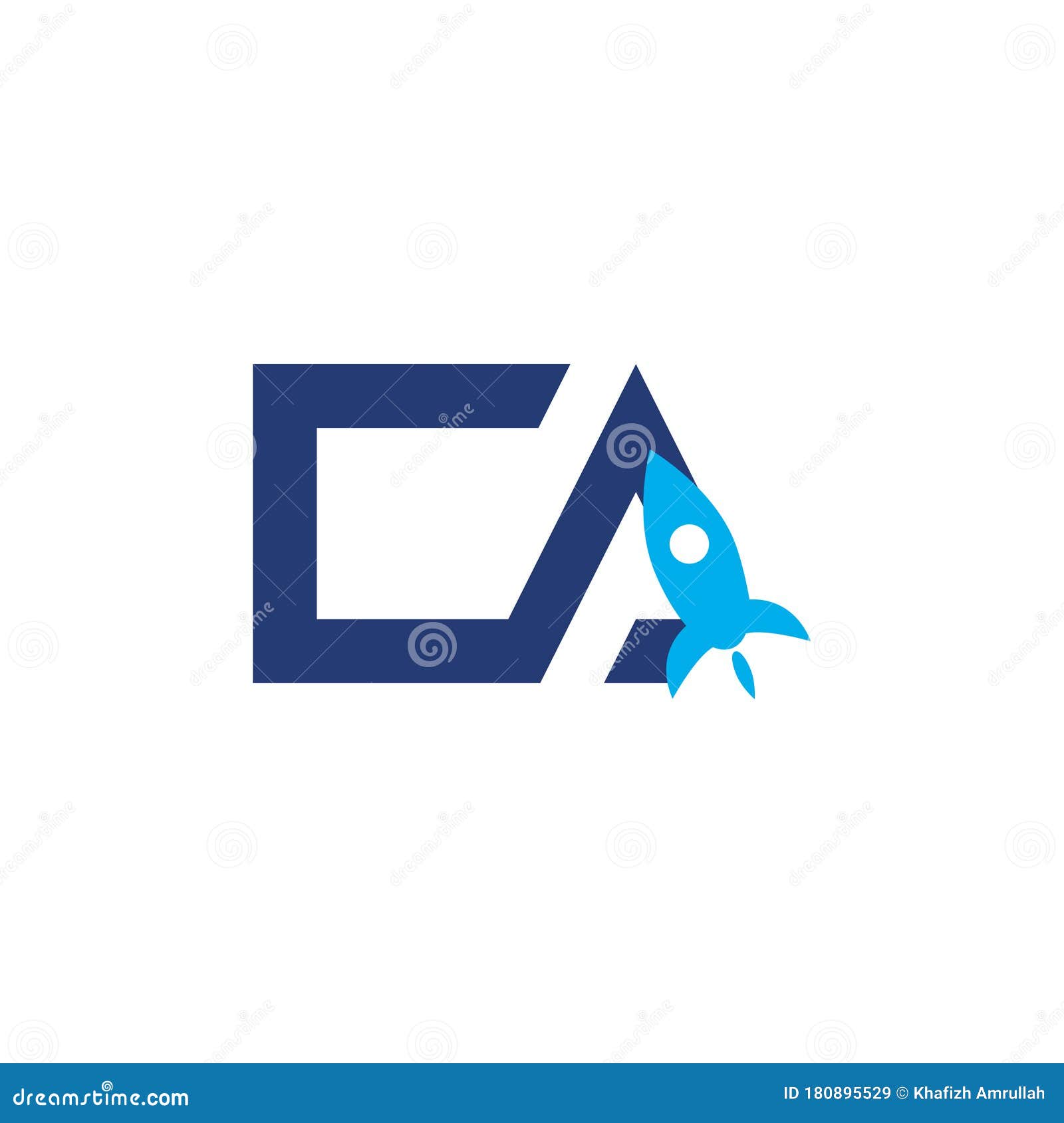 CA Initial Letter with Rocket Design Logo, Elements, Icons, Symbols ...