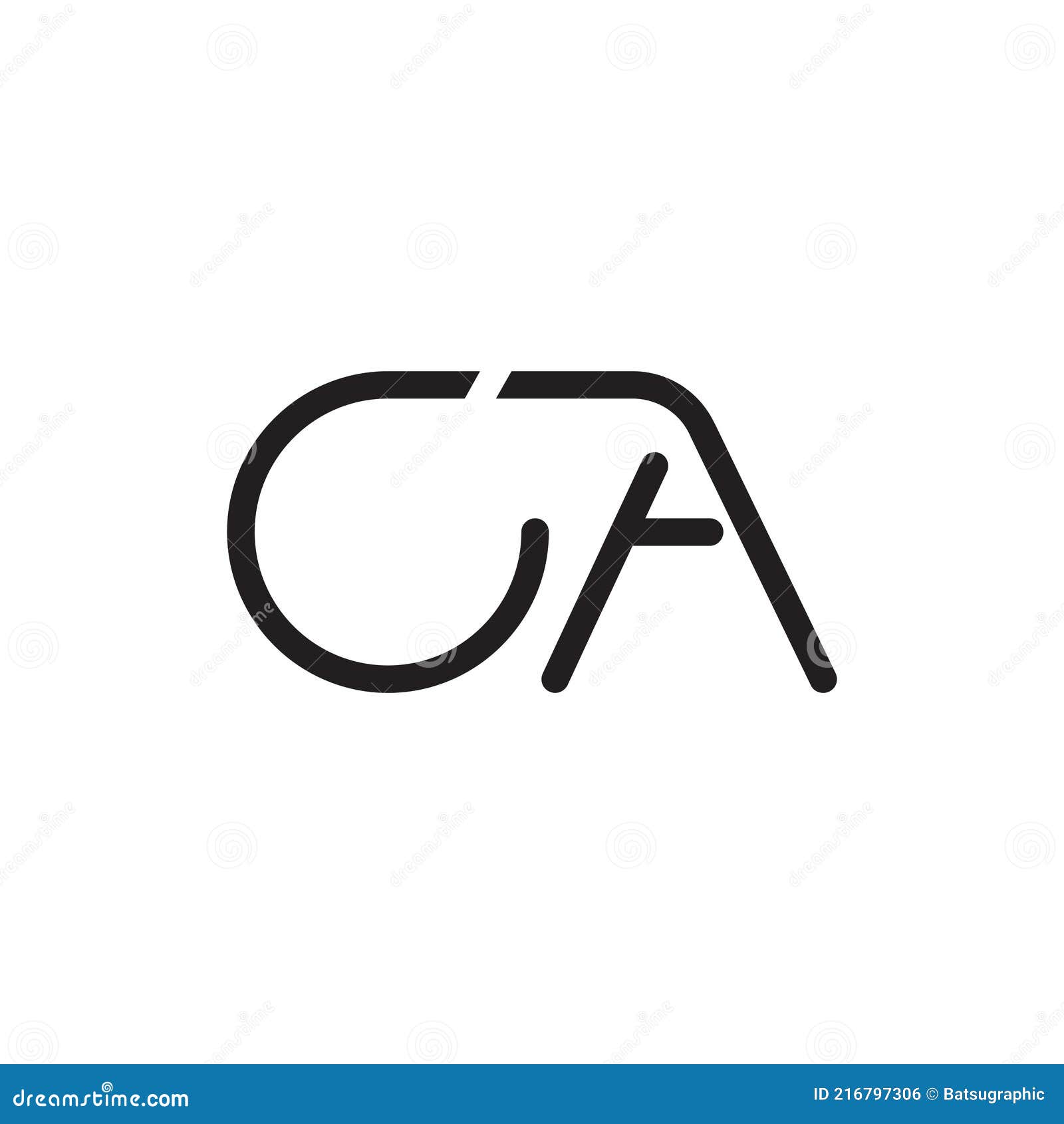 Ca Initial Letter Vector Logo Stock Vector - Illustration of lettering ...