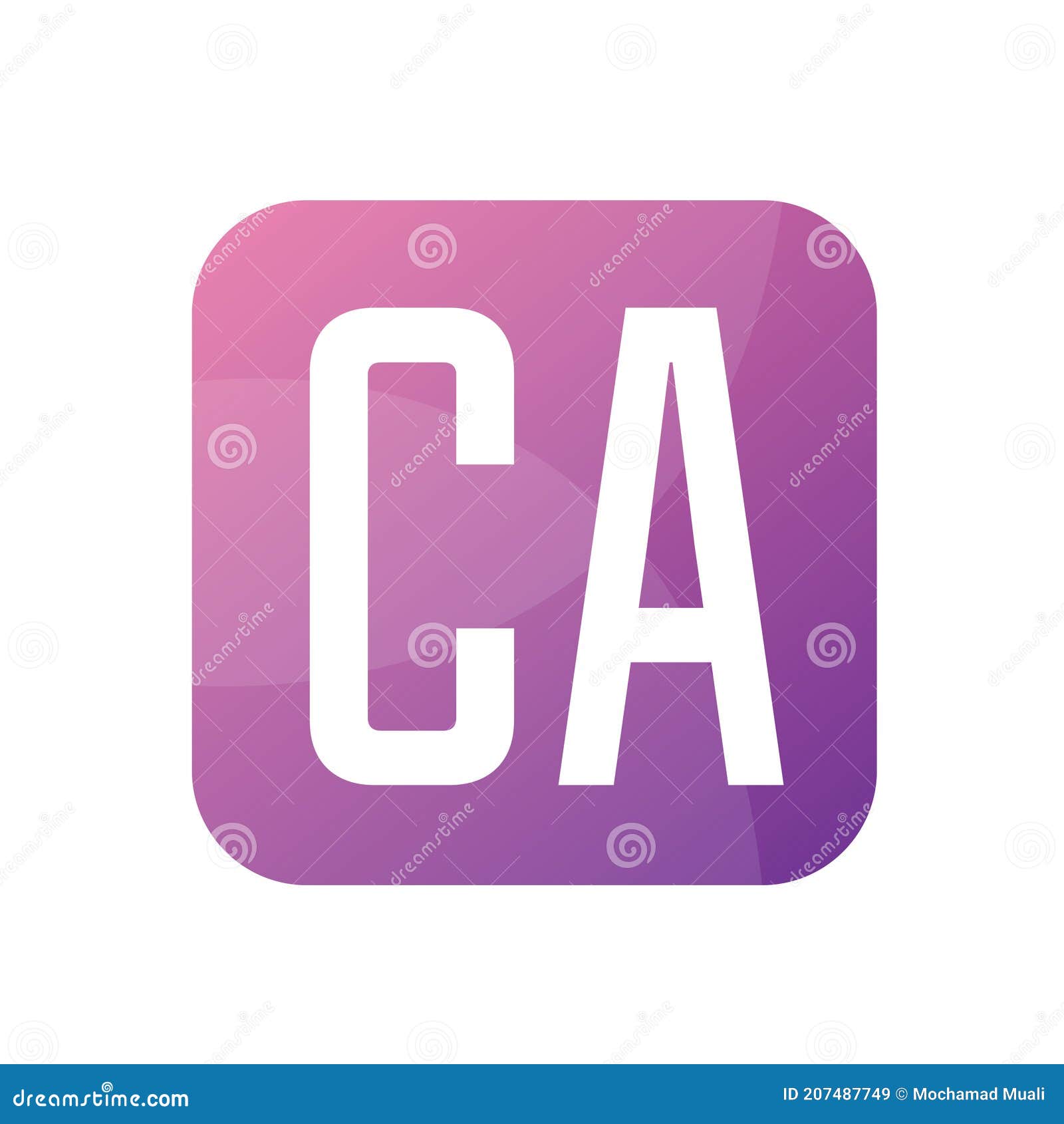 CA Letter Logo Design with Simple Style Stock Vector - Illustration of ...
