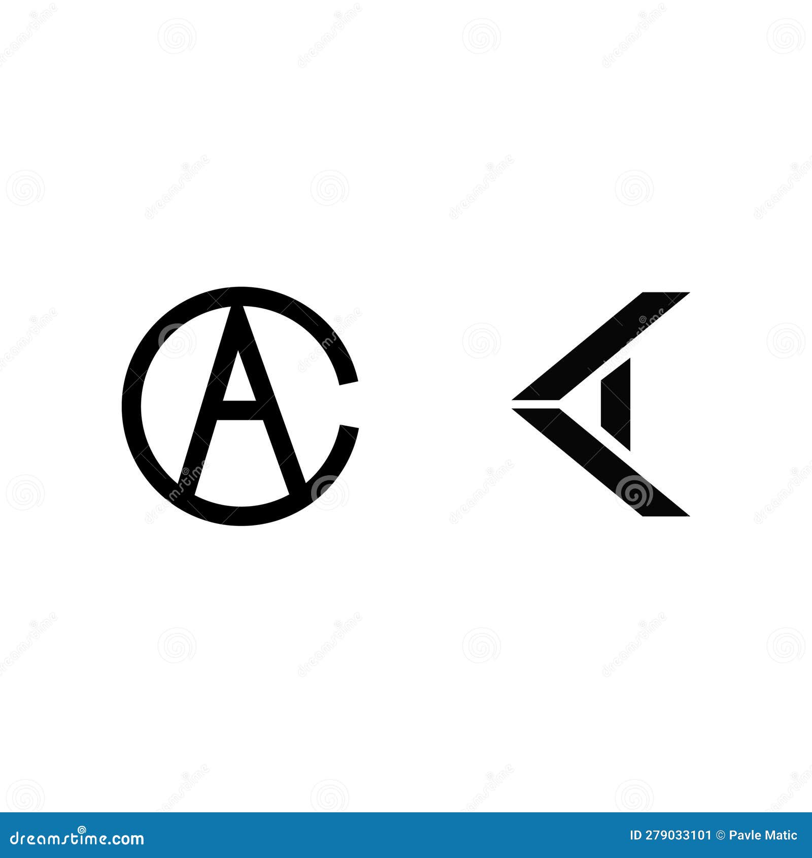 CA Letters Logo Icon on White Stock Illustration - Illustration of ...