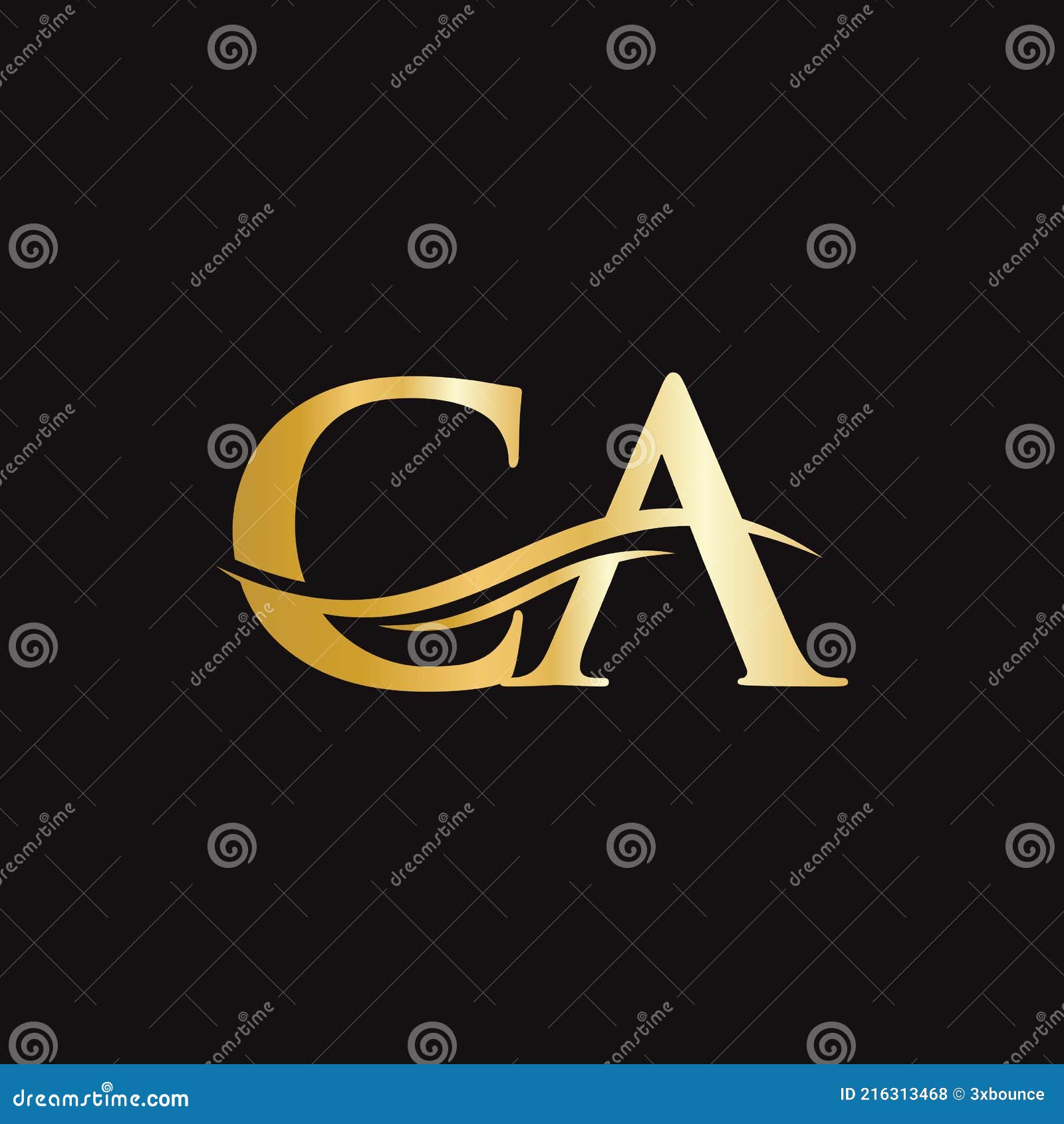 CA Logo Design. Initial CA Letter Logo Design Stock Vector ...