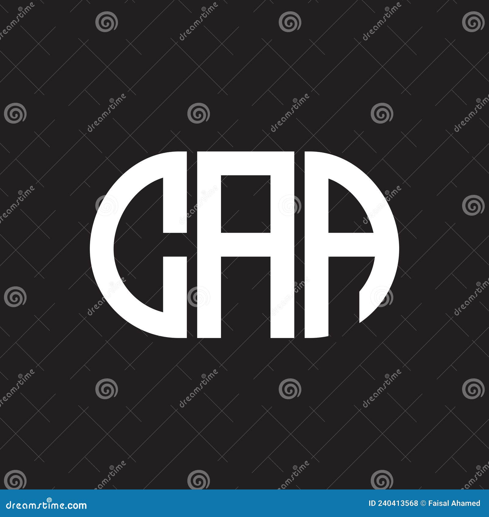 CAA Letter Logo Design on Black Background. CAA Creative Initials ...