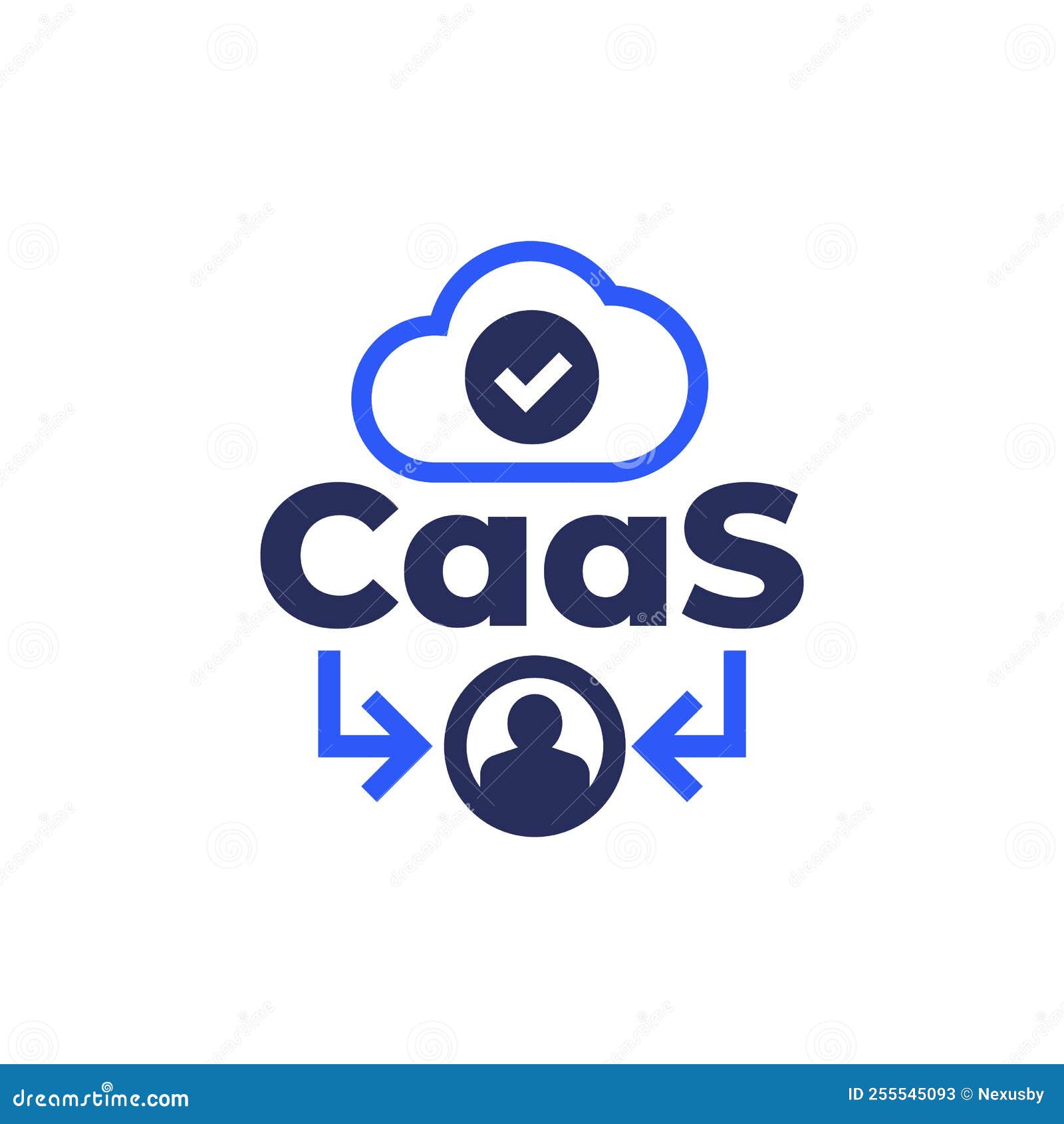 CaaS Icon, Content As a Service Vector Stock Vector - Illustration of ...