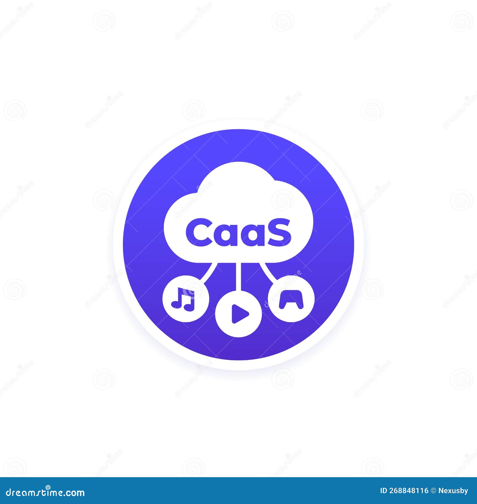 CaaS Icon for Web, Content As a Service Stock Vector - Illustration of ...