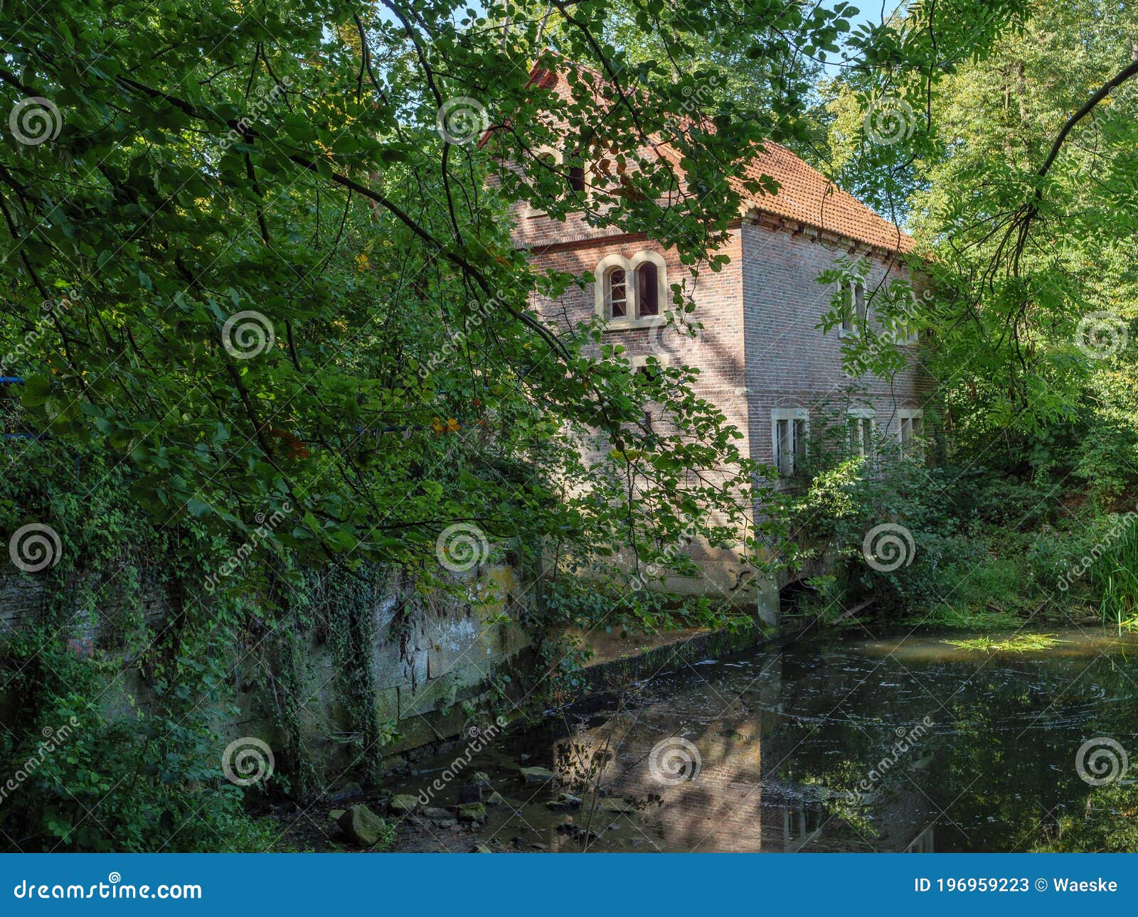 Caastle in the Forest of Legden Stock Image - Image of mill, legden ...