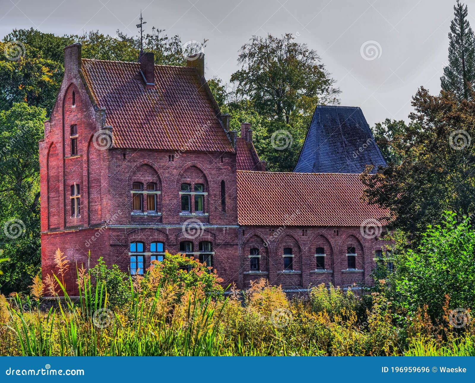 Caastle in the Forest of Legden Stock Photo - Image of caastle, water ...