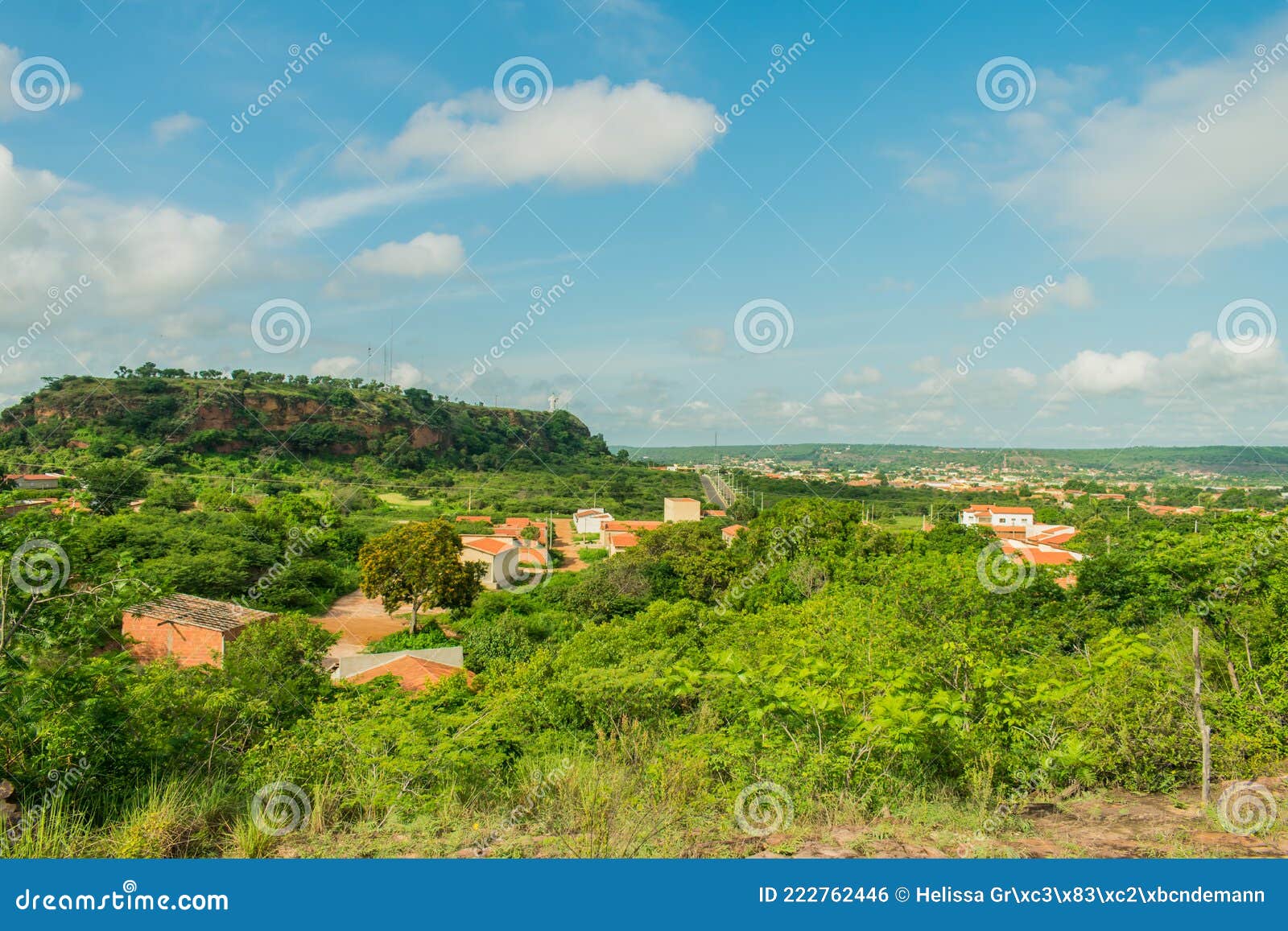 Caatinga Forest and a View of Oeiras, Piaui in Northeast Brazil Stock ...