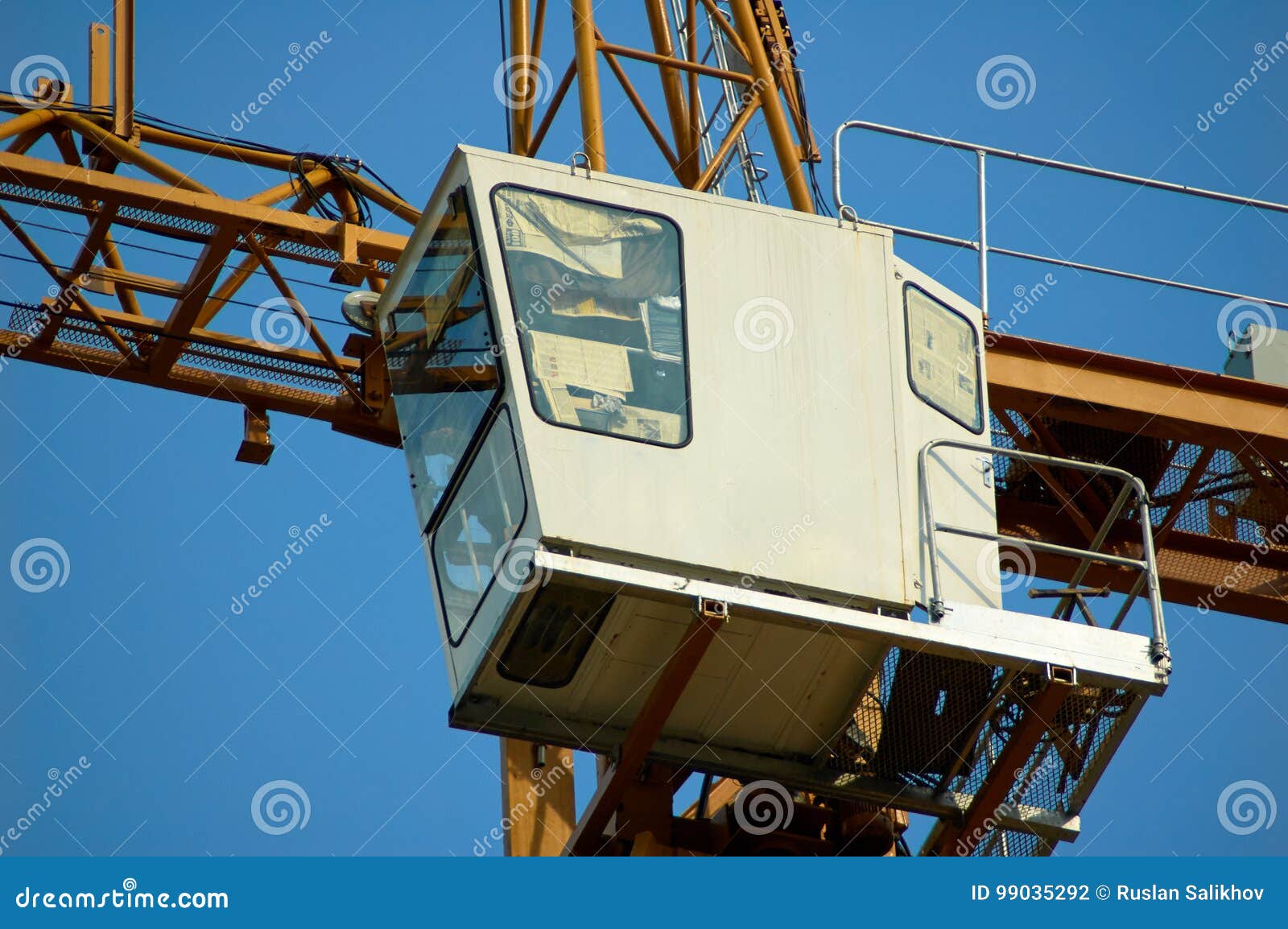 Cab of the Construction Tower Crane Stock Photo - Image of cabin, tower ...