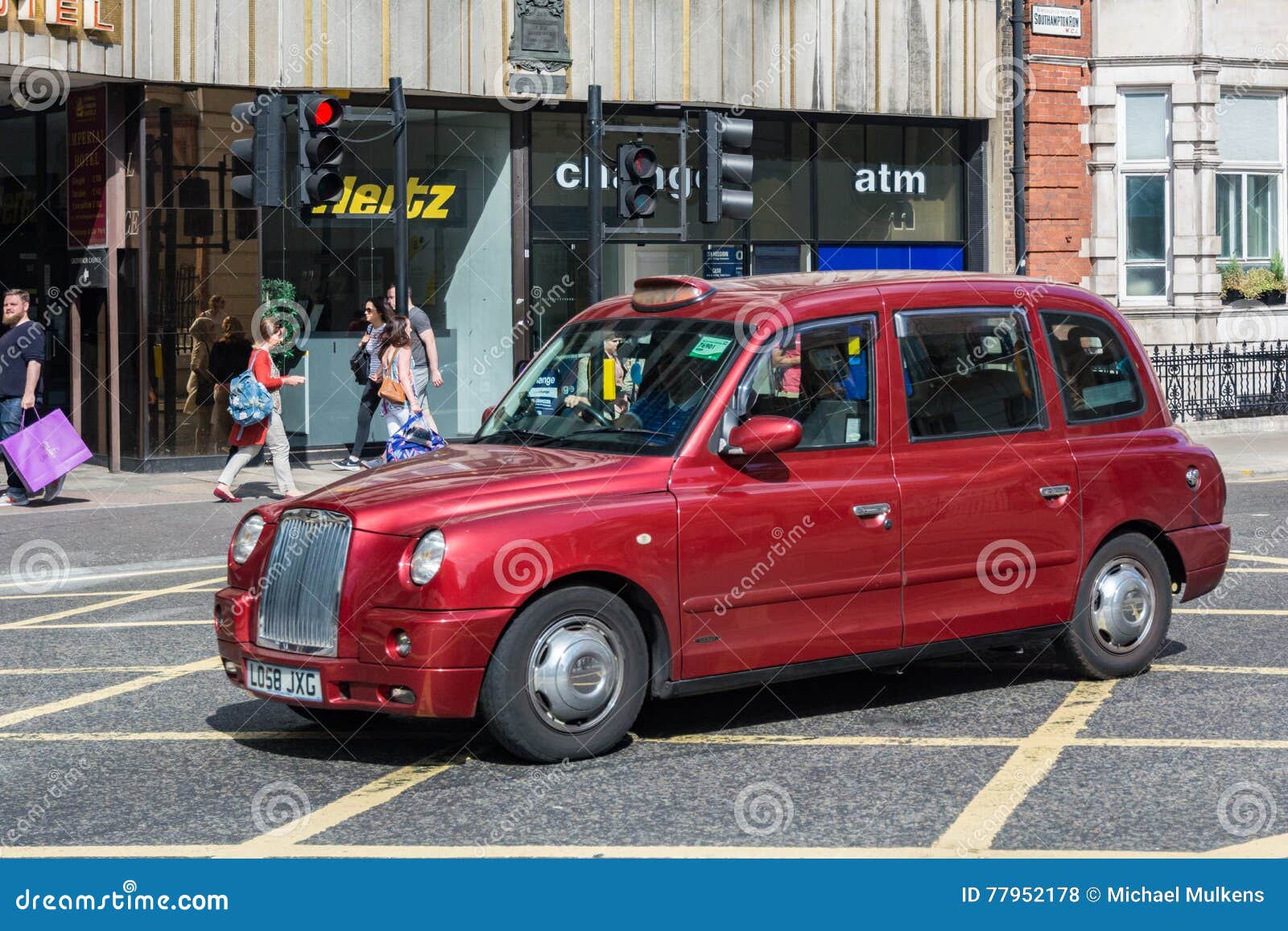A cab driving in London editorial stock photo. Image of england - 77952178