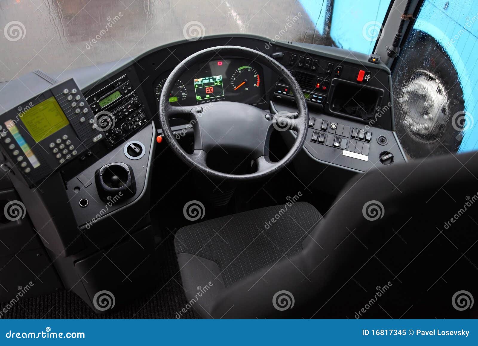 In cab of Dublin bus editorial image. Image of chair - 16817345