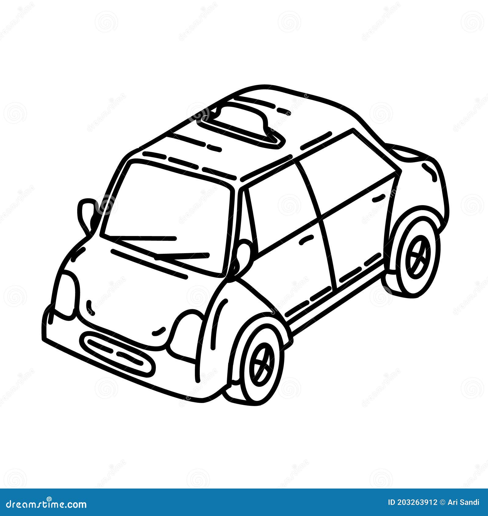 Cab Icon. Doodle Hand Drawn or Outline Icon Style Stock Illustration ...