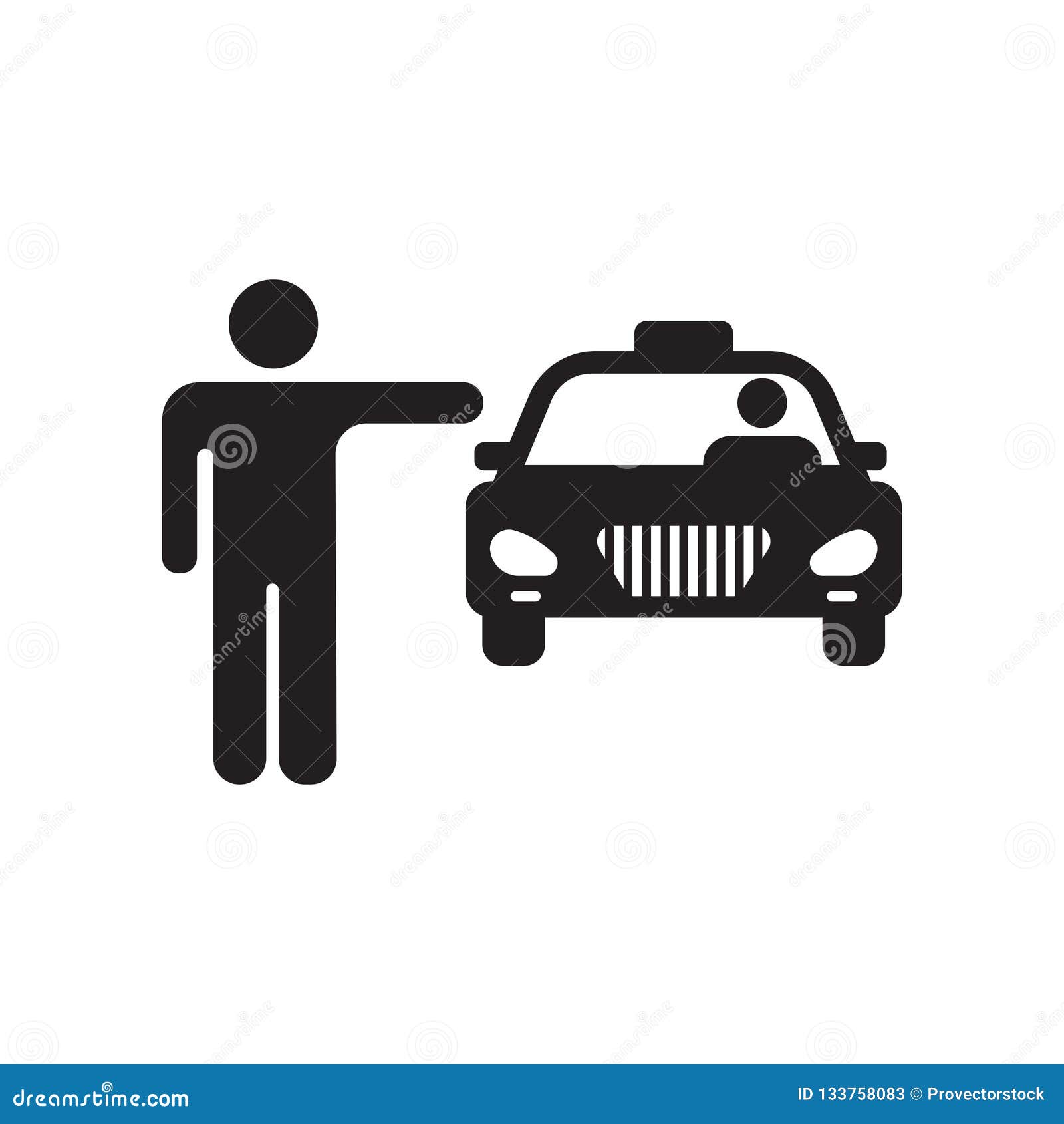 Cab Icon Vector Sign and Symbol Isolated on White Background, Cab Logo ...