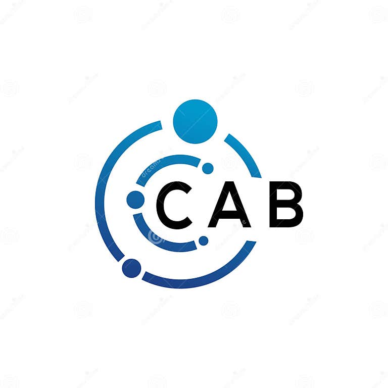 CAB Letter Logo Design on White Background. CAB Creative Initials ...