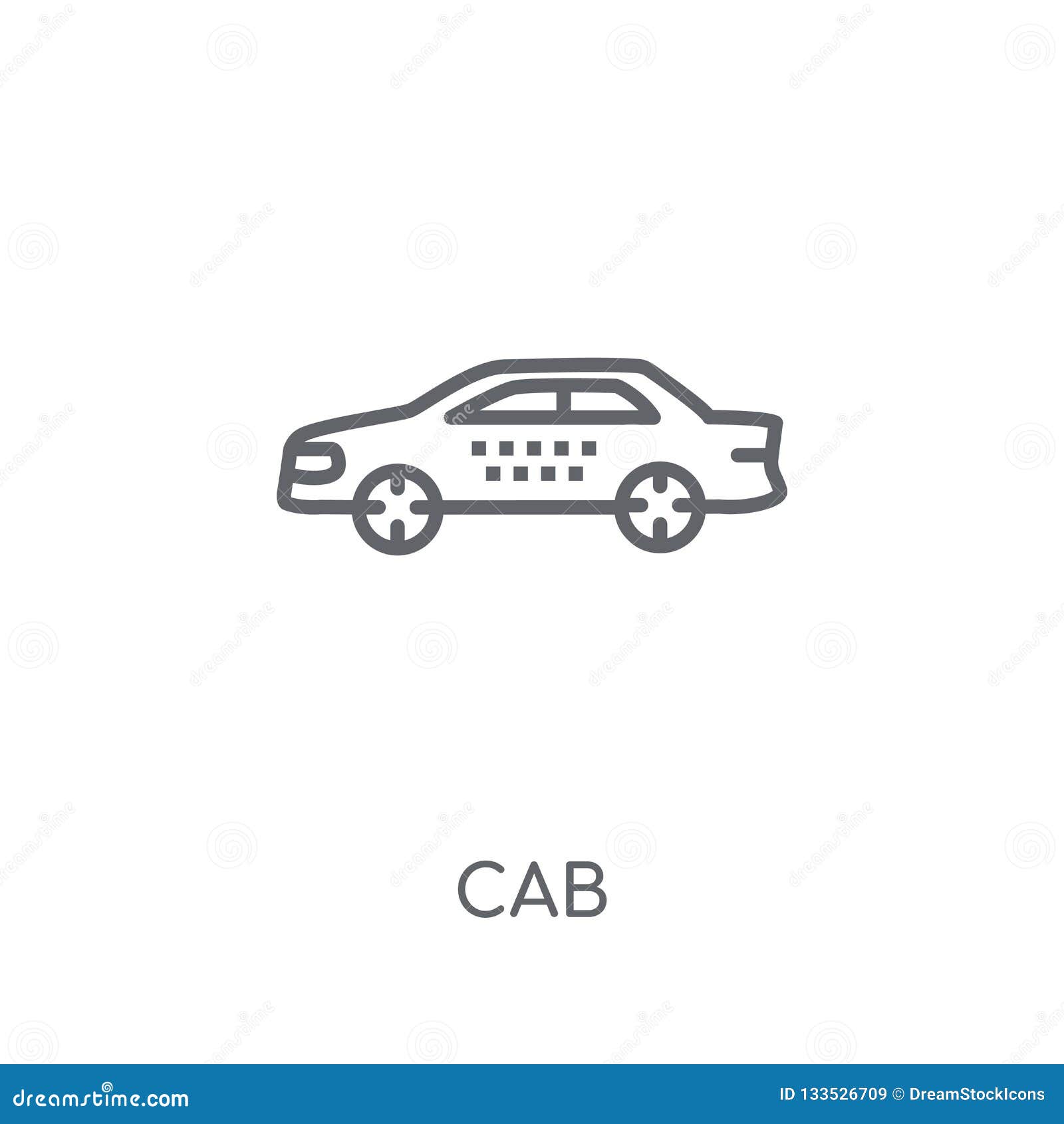 Cab Linear Icon. Modern Outline Cab Logo Concept on White Backgr Stock ...