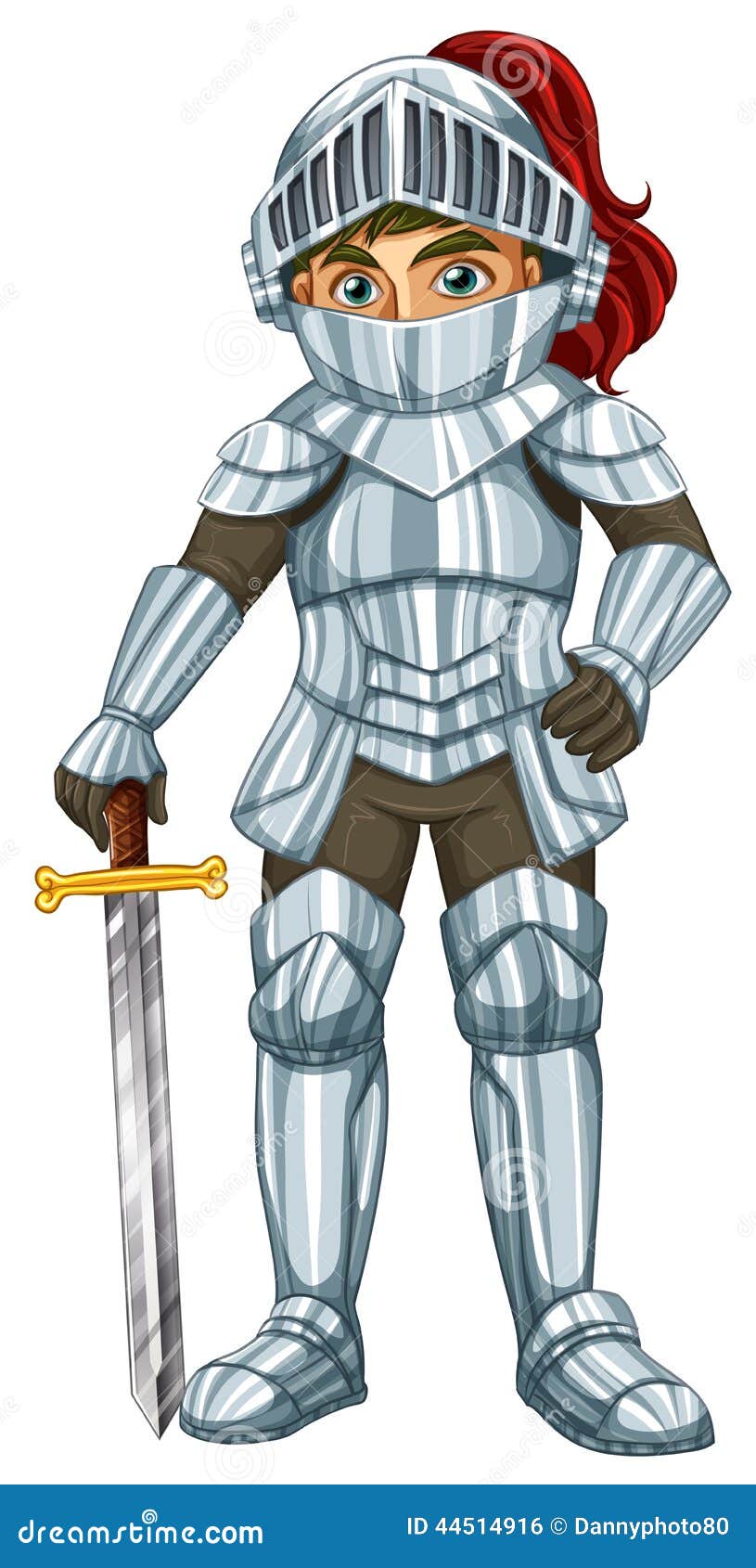 Caballero ilustración del vector. Ilustración de espada - 44514916