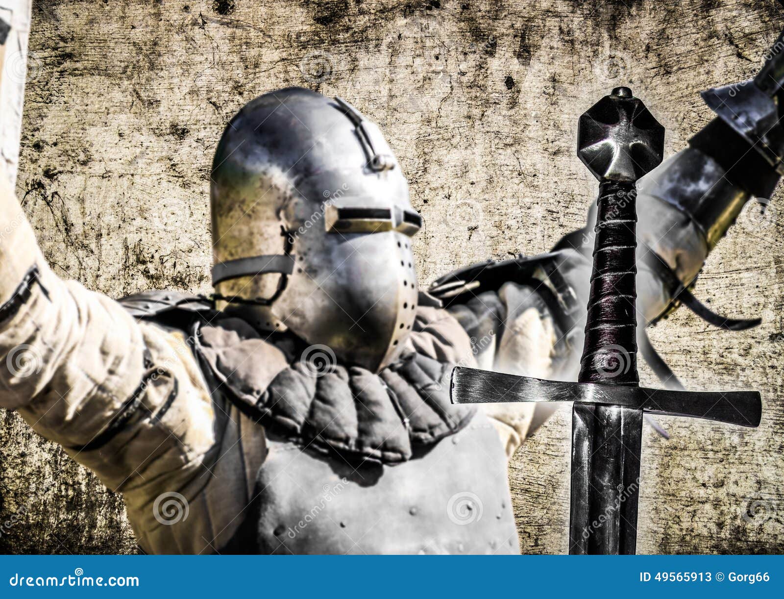 Caballero con la espada stock de ilustración. Ilustración de antiguo ...