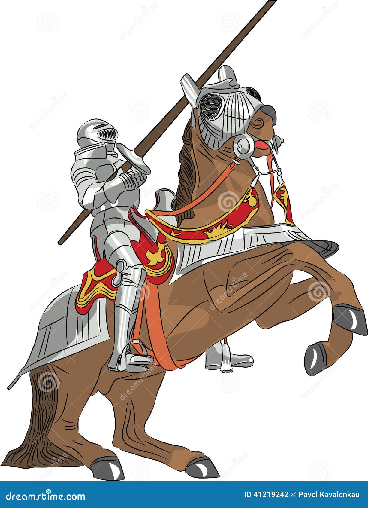 Caballero Medieval De La Armadura Del Vector Ilustración del Vector ...