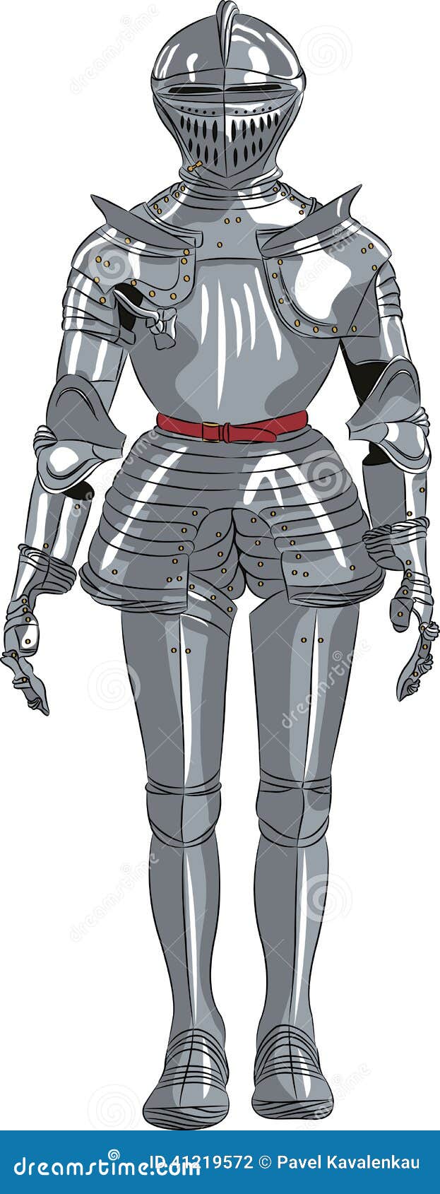 Caballero Medieval De La Armadura Del Vector Ilustración del Vector ...