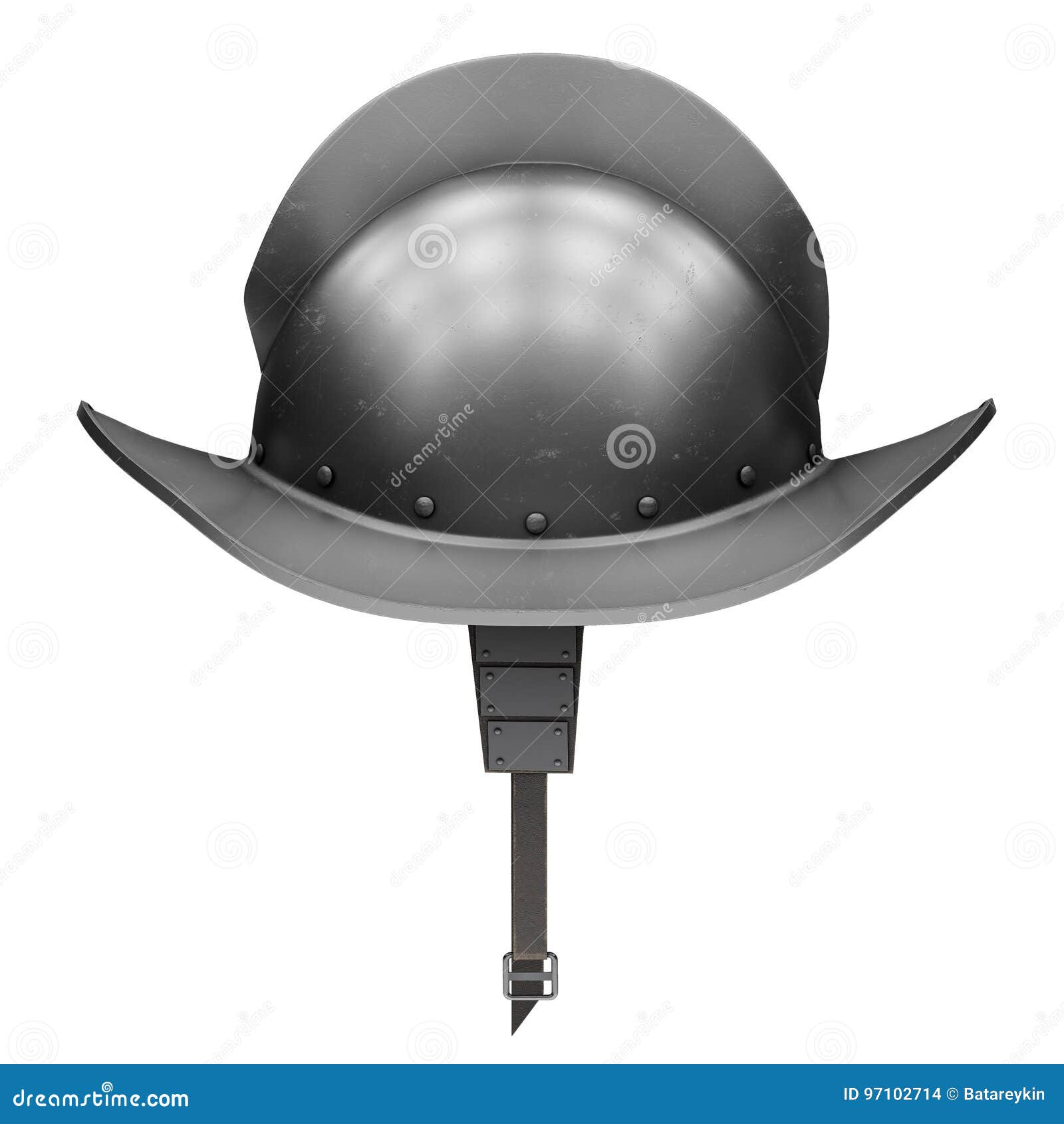 Caballero Medieval Spanish Morion Helmet Stock de ilustración ...