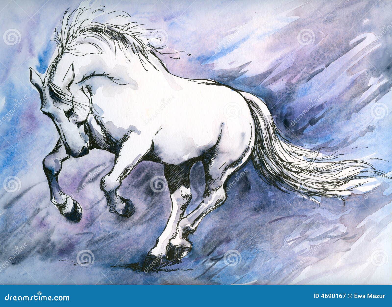 Caballo loco stock de ilustración. Ilustración de felicidad - 4690167